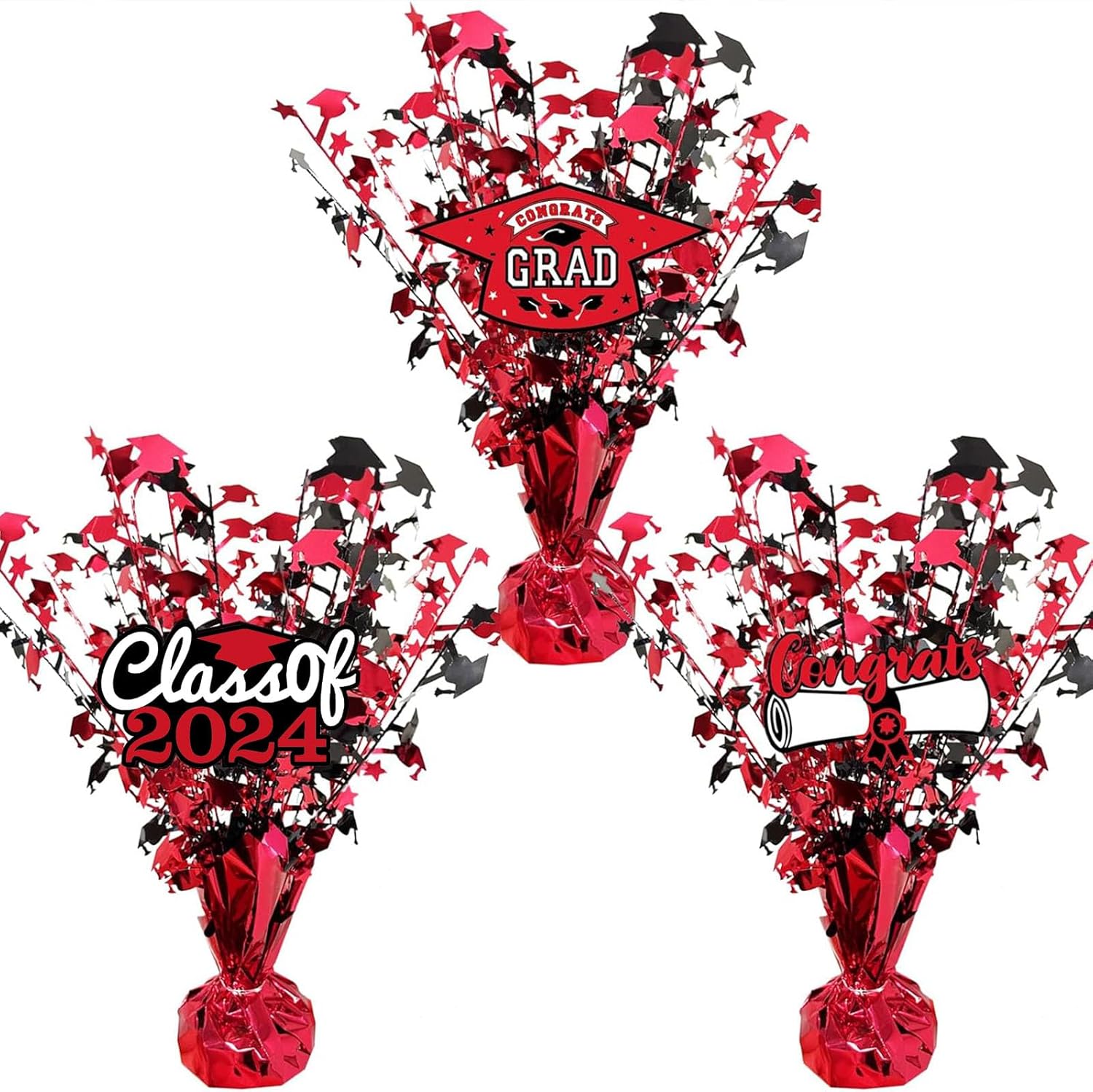 Amazon.com: 3 Pcs Graduation Table Centerpieces - Balloon Weight ...