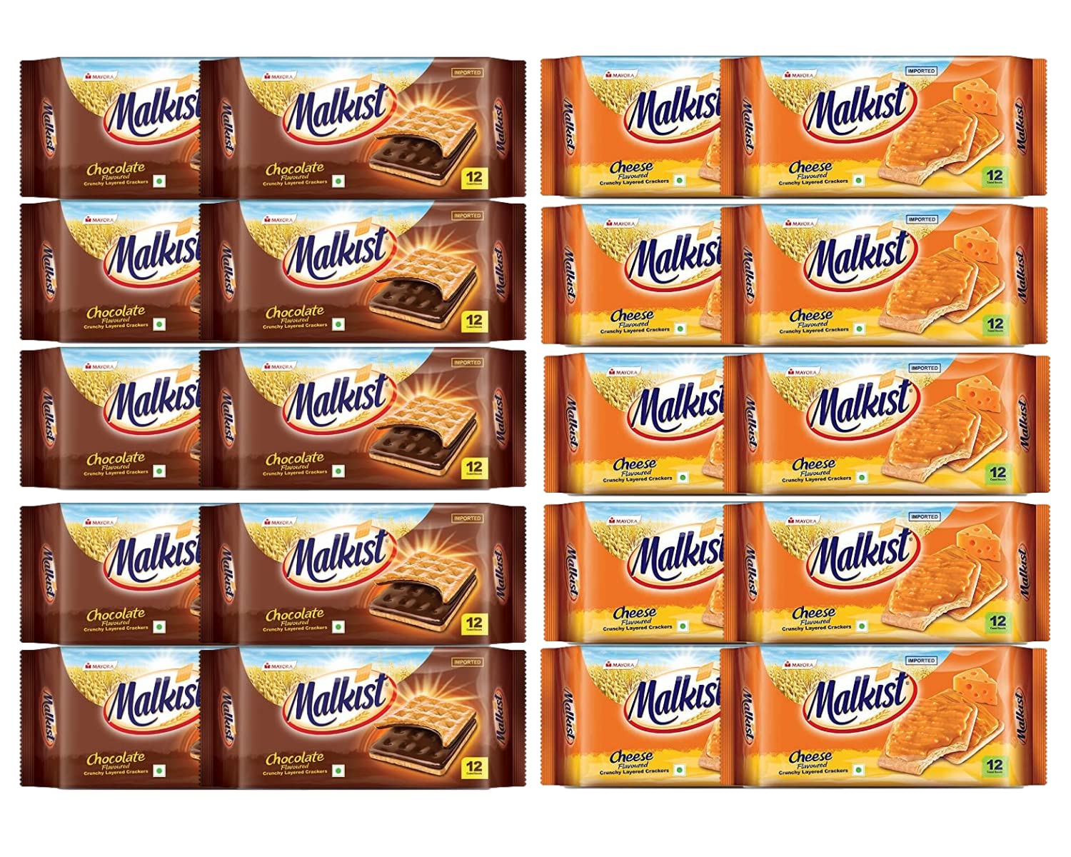 Malkist - Cheese & Chocolate Flavoured Crunchy Layered - Biscuits ...