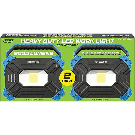 Feit Electric WORK2000 2000 Lumens Ultra Bright Rechargeable Portable ...