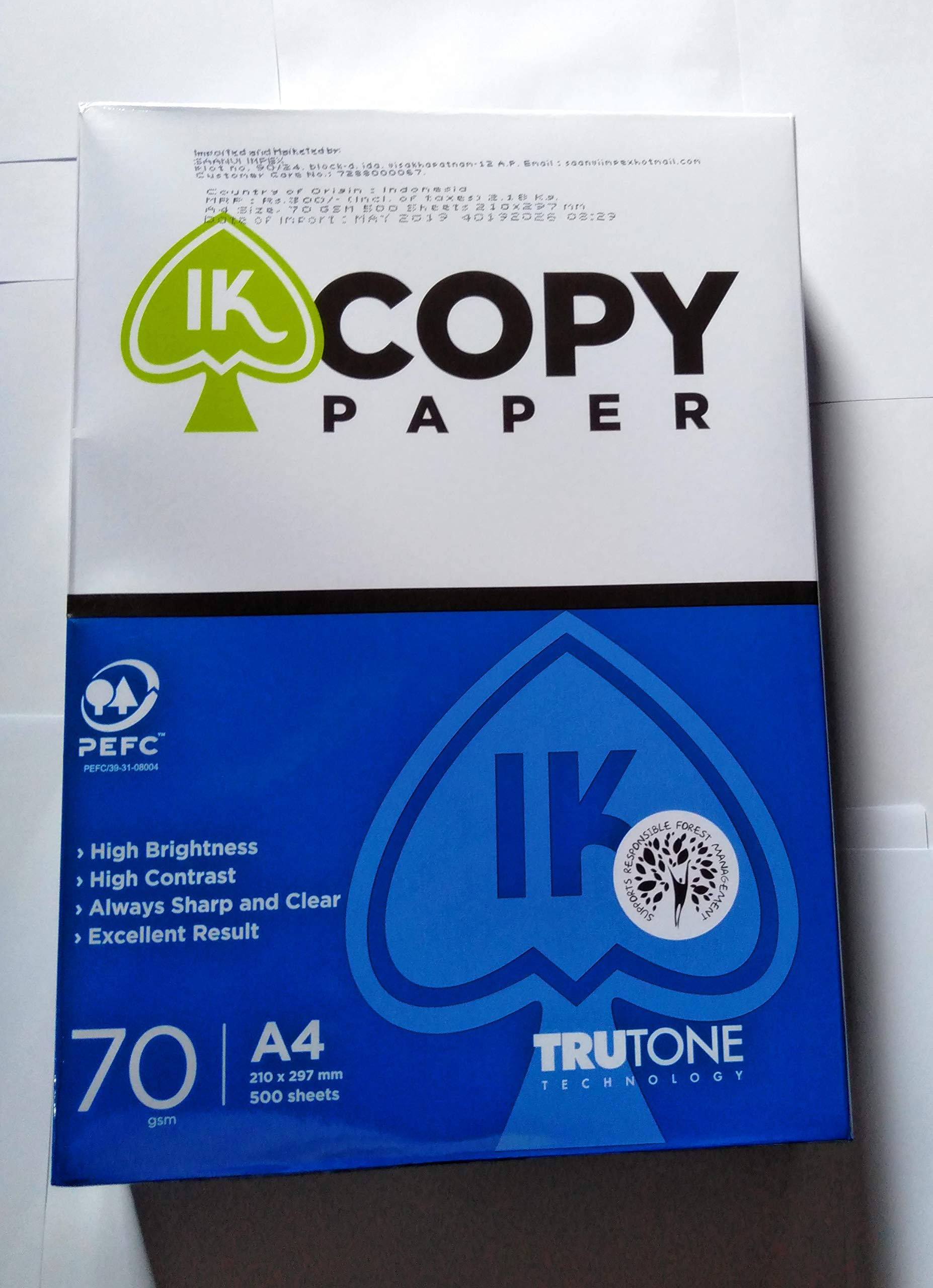 ik copy paper 70 Gsm Copier Paper, A4 size (500 Sheets), Off-White ...