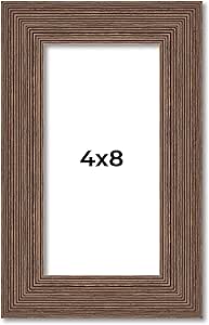 Amazon.com - 4x8 Frame Brown Farmhouse Solid Wood Picture Frame Width 1 ...