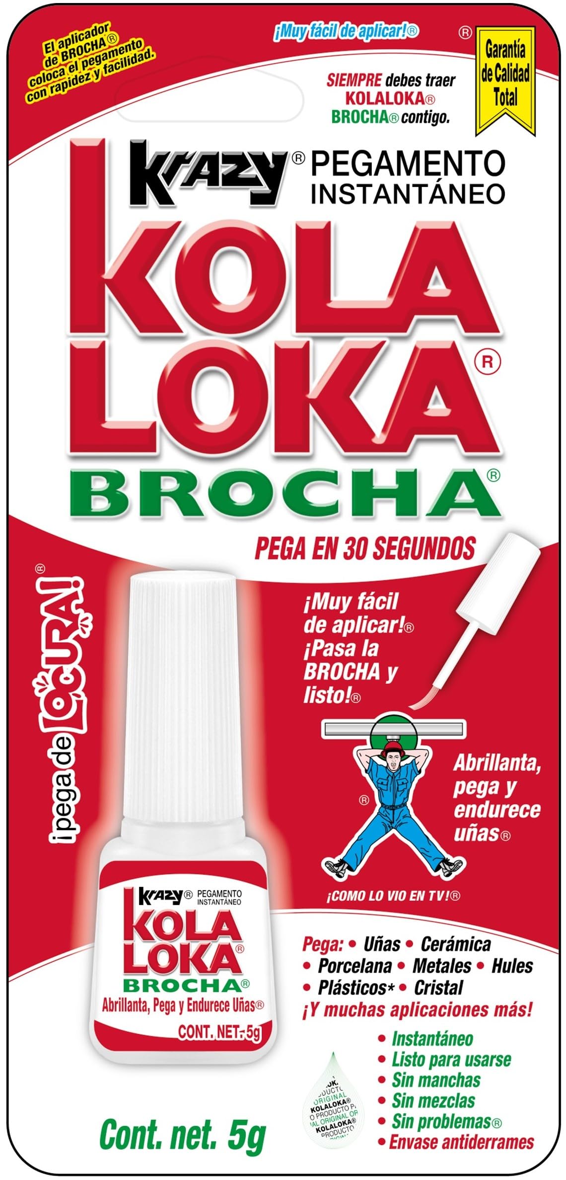 Generic Kola Loka Brocha de 5 gr - Pegamento instantáneo en brocha ...