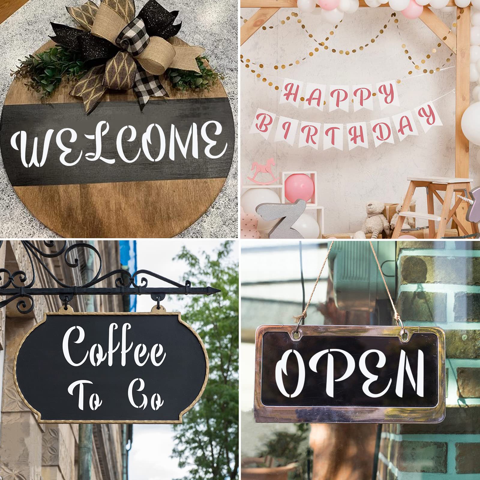 Snapklik.com : 2 Inch Letter Stencils For Painting On Wood, 62 Pcs ...