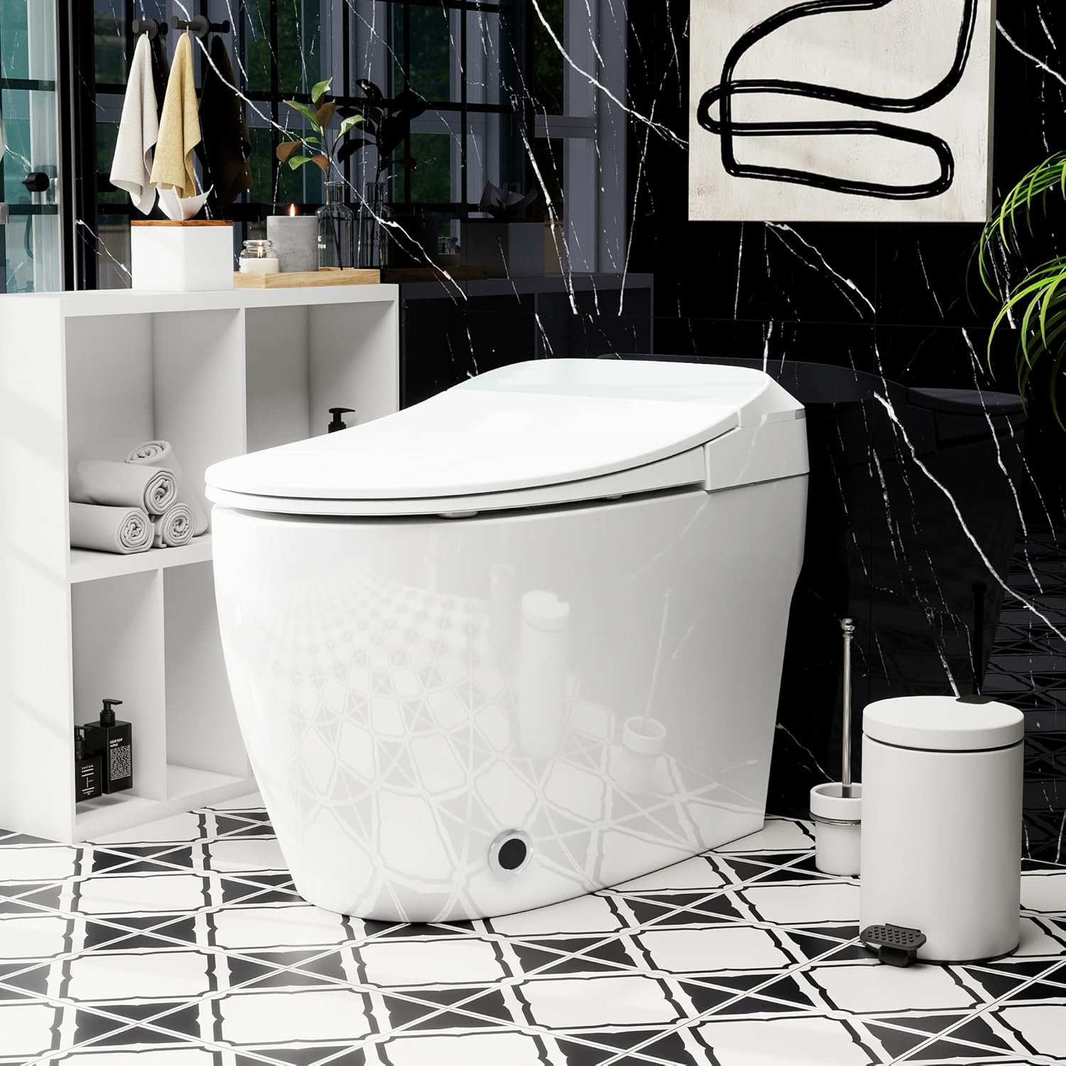 HIGREENA Smart Toilet, One-Piece Bidet Toilet for Bathroom, Luxury ...