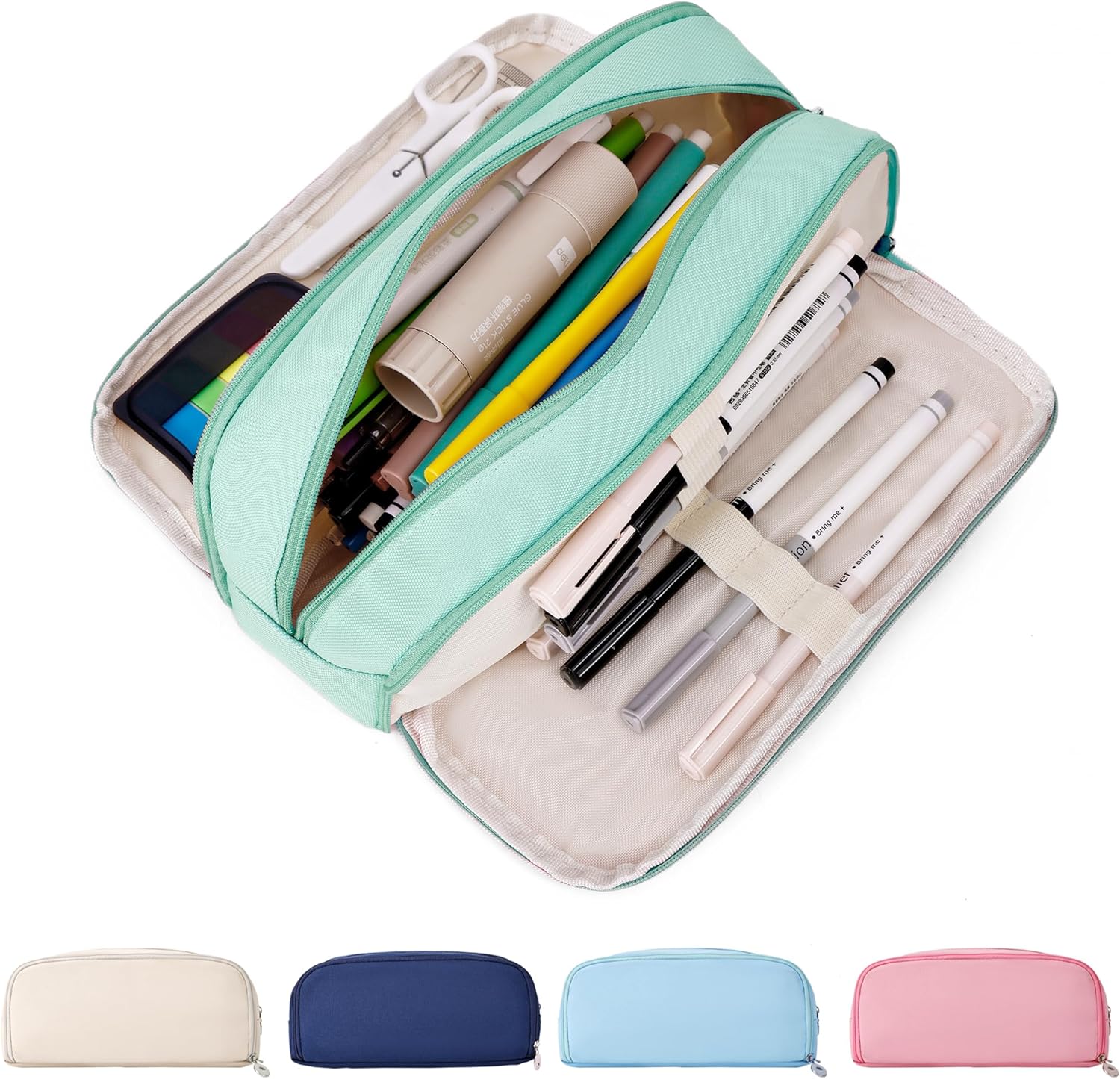 Amazon.com: JAESITETER Big Capacity Pencil Case Large Pencil Pouch 3 ...