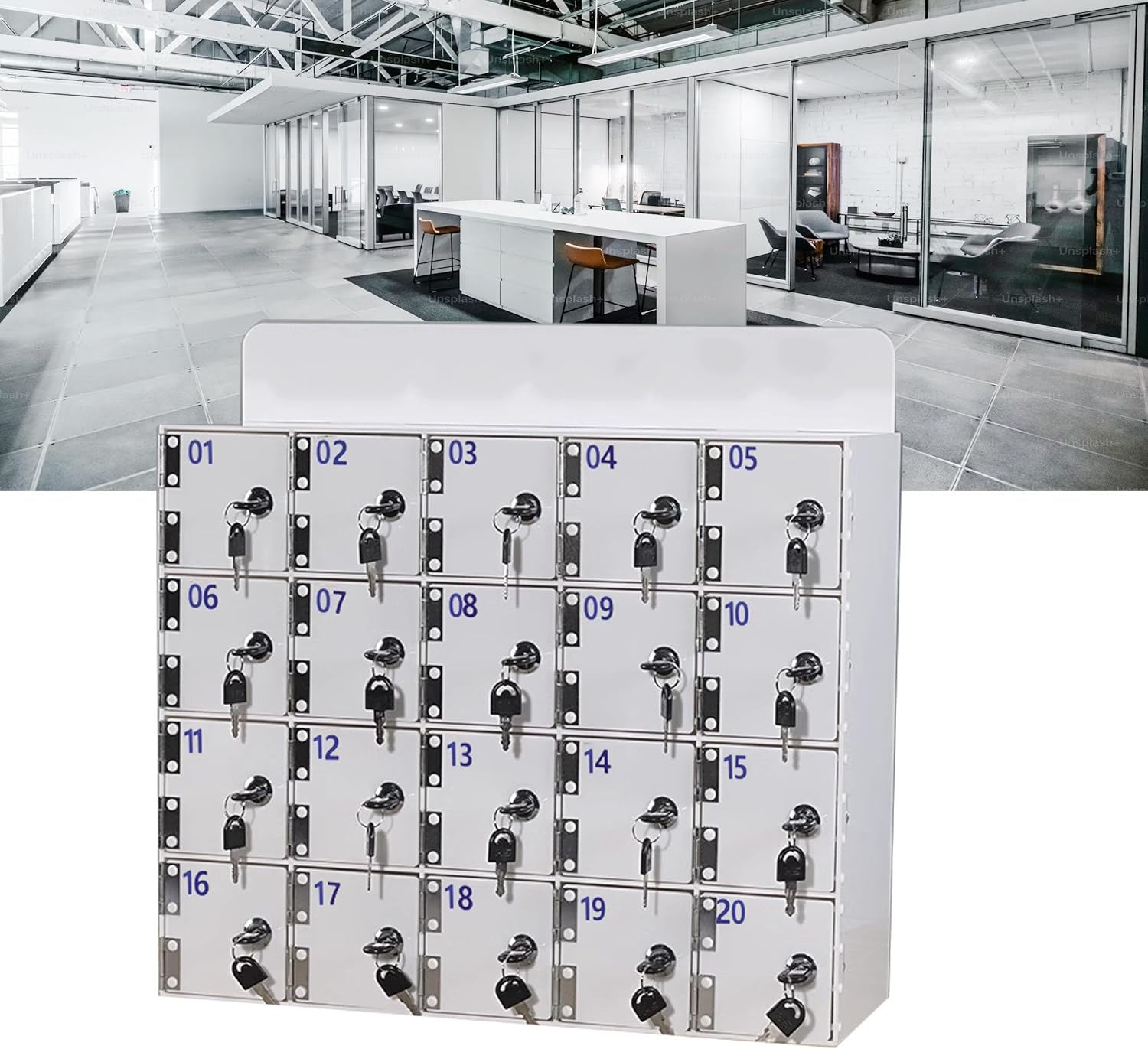 Amazon.com: Small Locker Box with Keys and Locks, White Acrylic Desktop ...