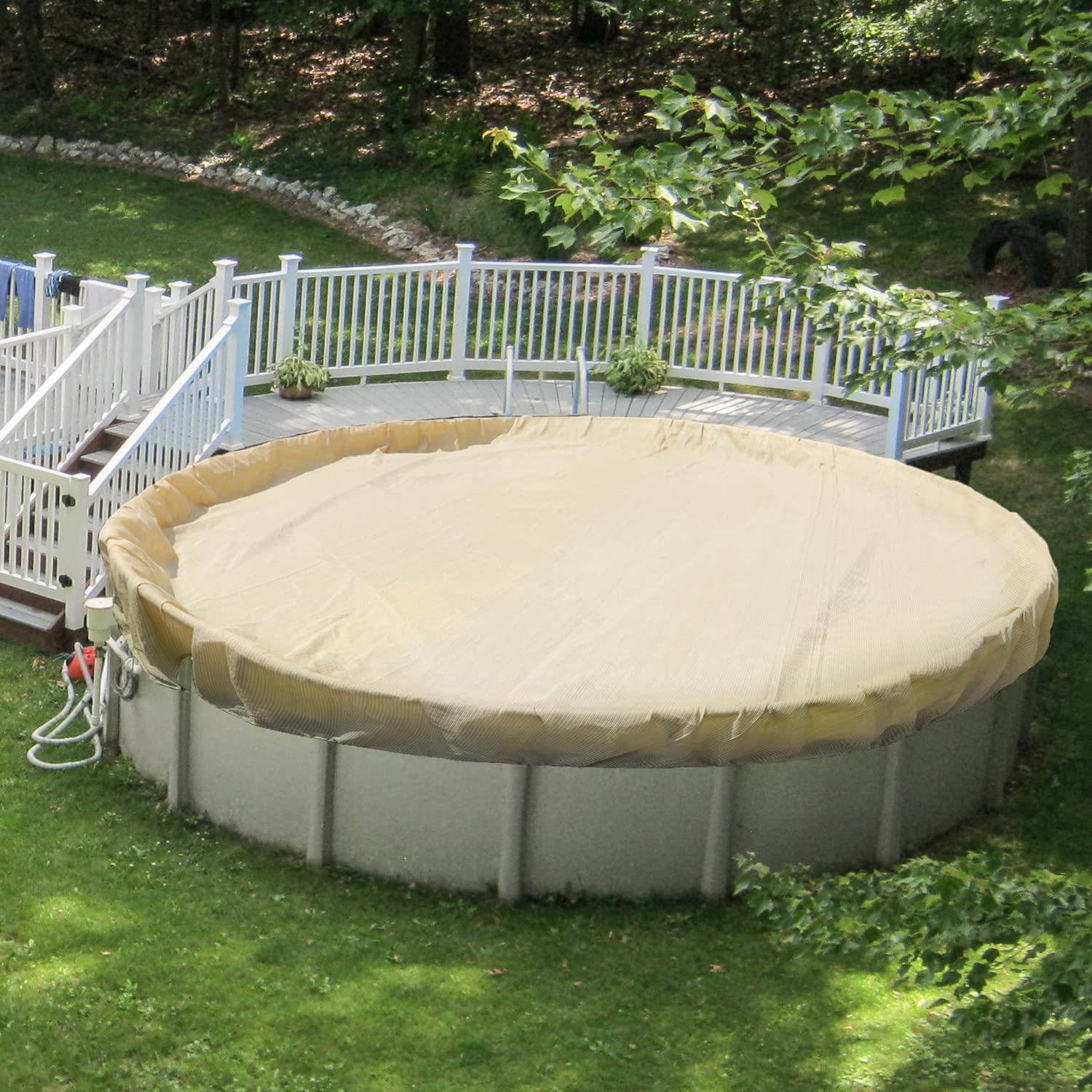 Amazon.com : Patio Round Winter Pool Cover 22' for 18' Above Ground ...