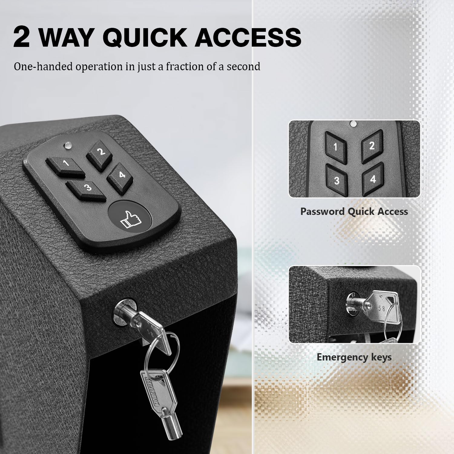 Snapklik.com : Beside Mount Gun Safe Lock Box,Sider Gun Safe For Pistol ...