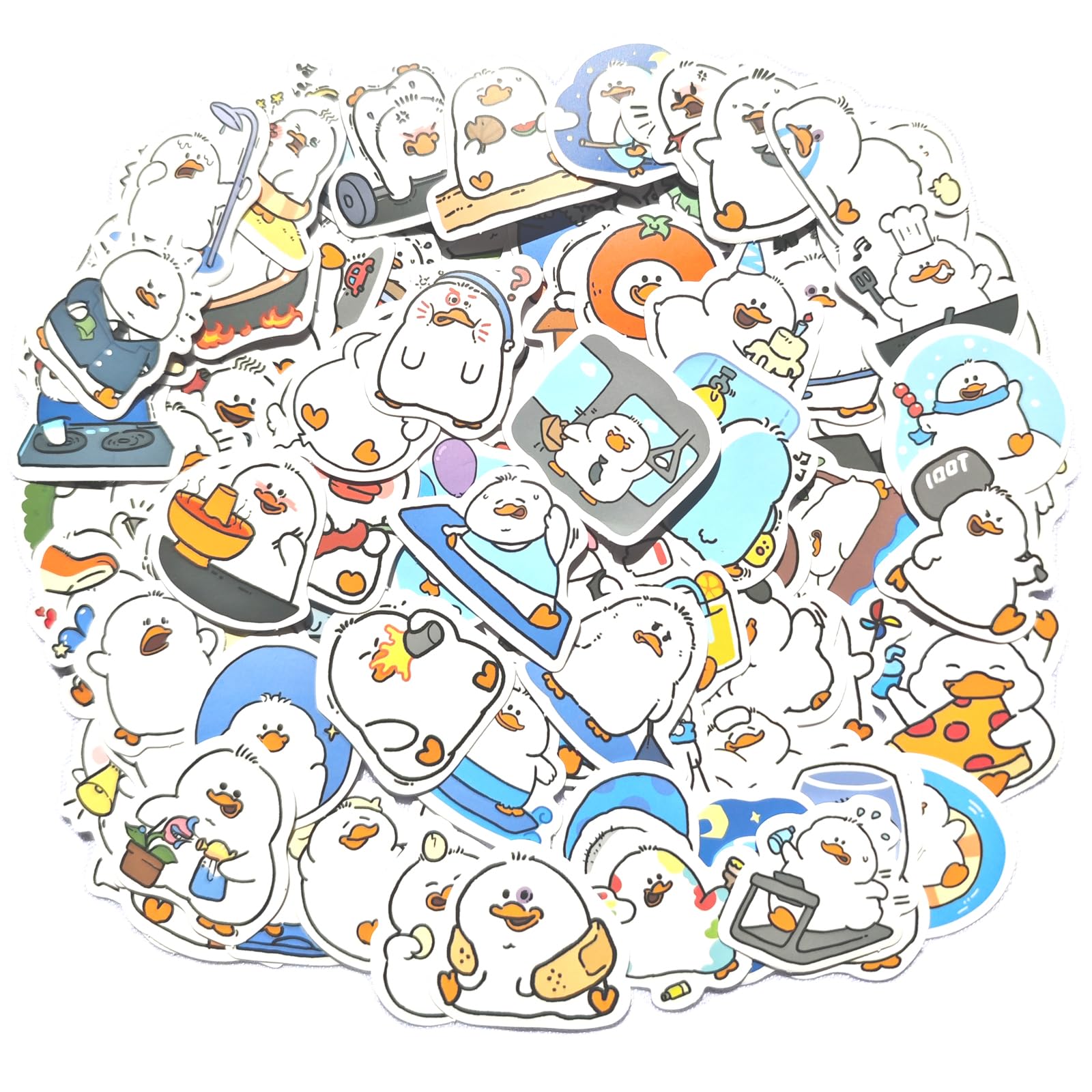 Amazon.com: 100 Pcs Cute Fat Duck Stickers for Kids Scrapbooking Water ...