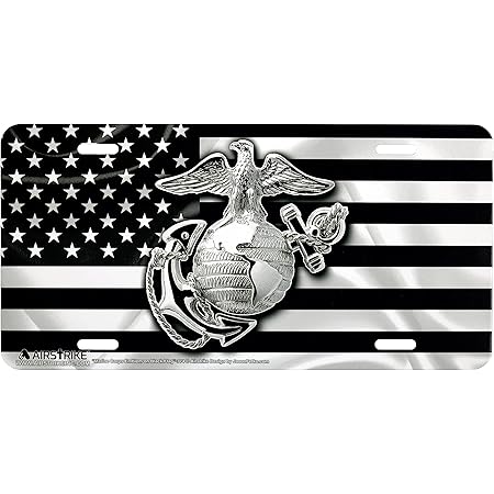 Amazon.com: Marine Corps License Plate, USMC License Plate, Marine ...