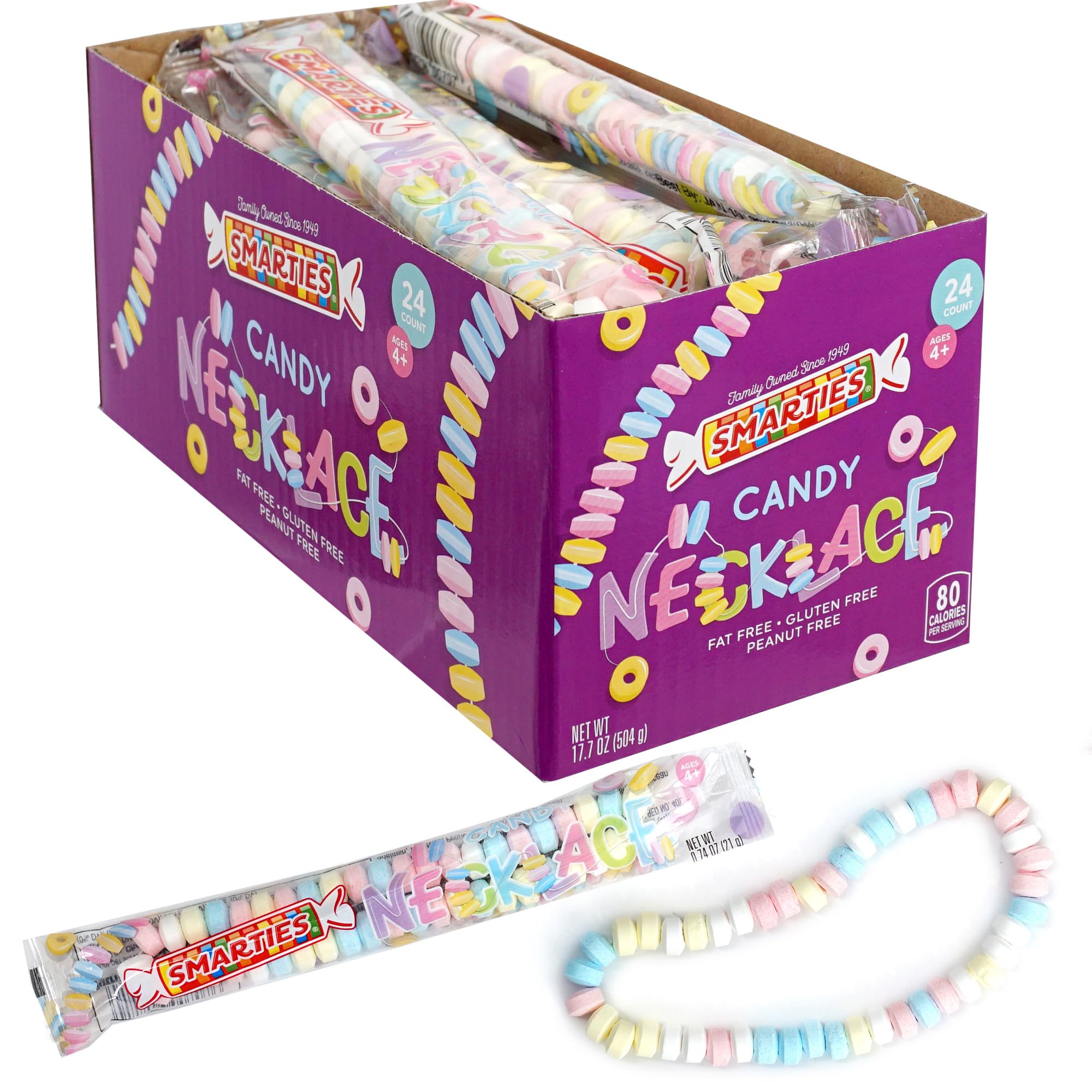 Amazon.com : Candy Necklaces 24 Pack Bulk Box, Individually Wrapped ...