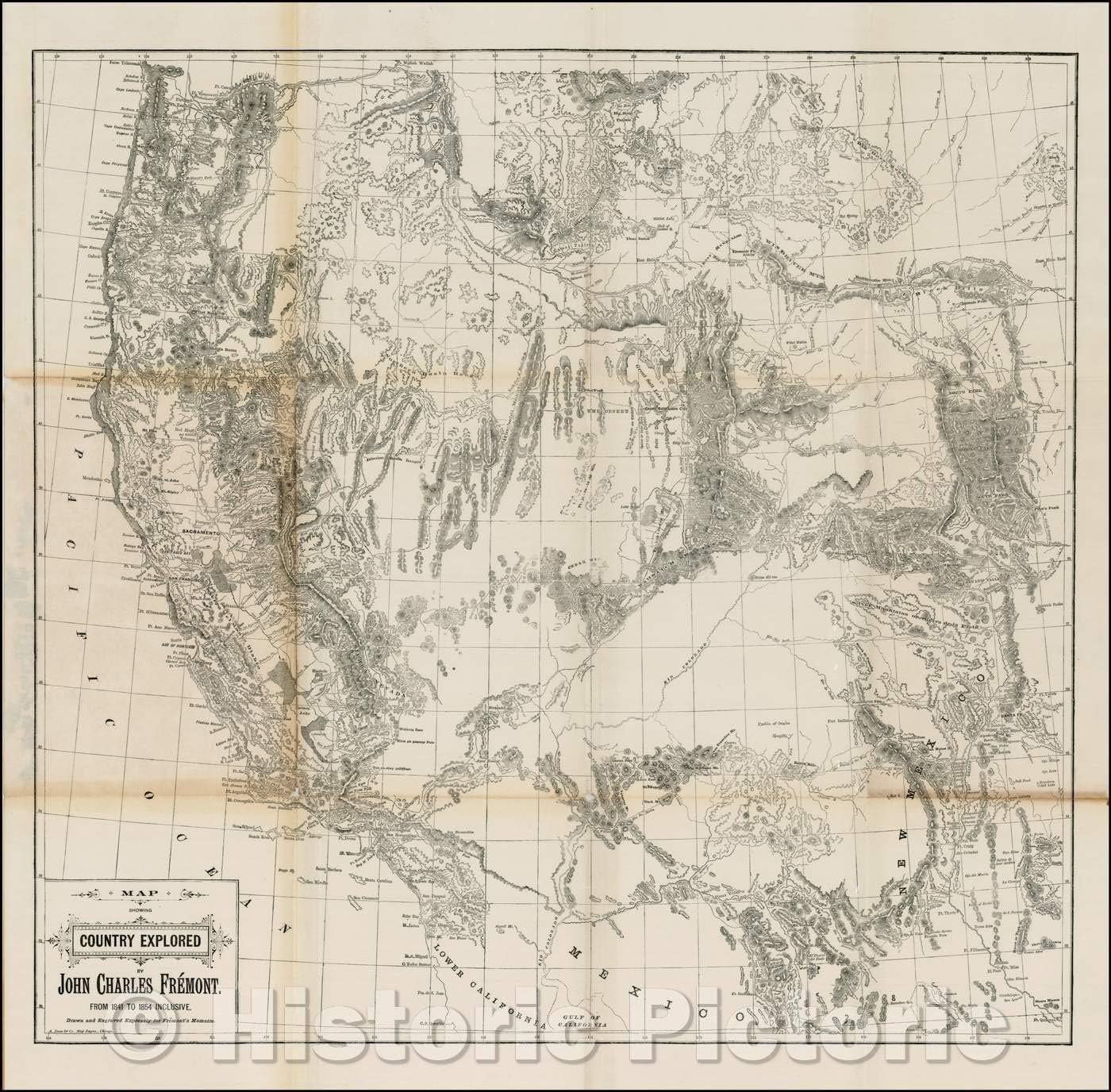 Amazon.com: Historic Map - Map Showing The Country Explored, 1887, John ...