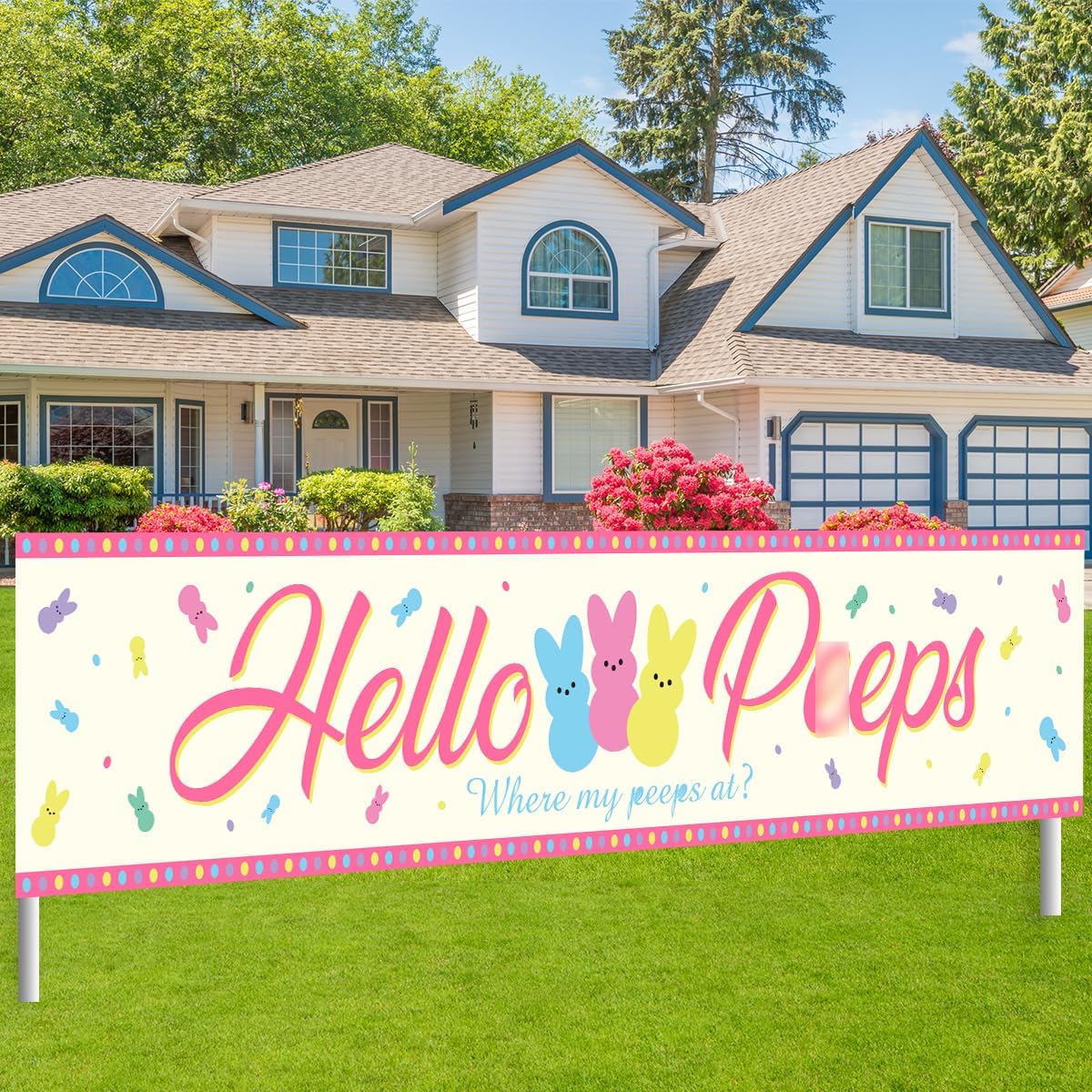 Amazon.com: Easter Party Decorations,Large Happy Easter Banner Spring ...