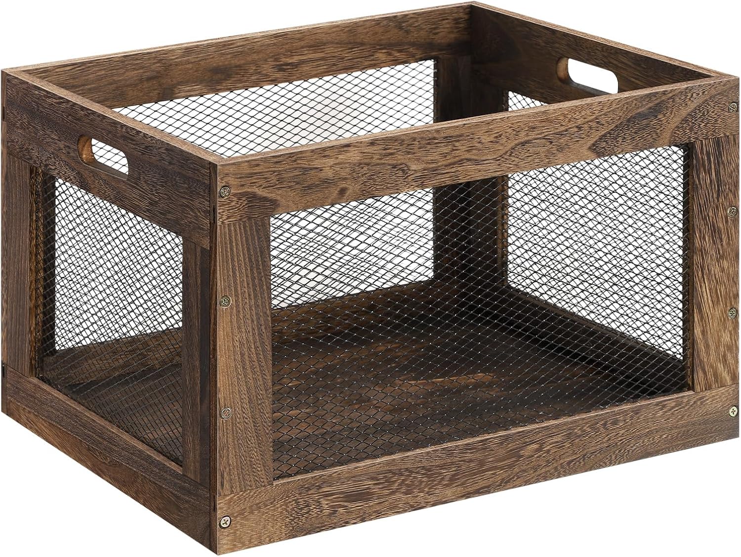 MOOACE Vinyl Record Storage Crate, Wooden Cube Record Holder LP Album ...