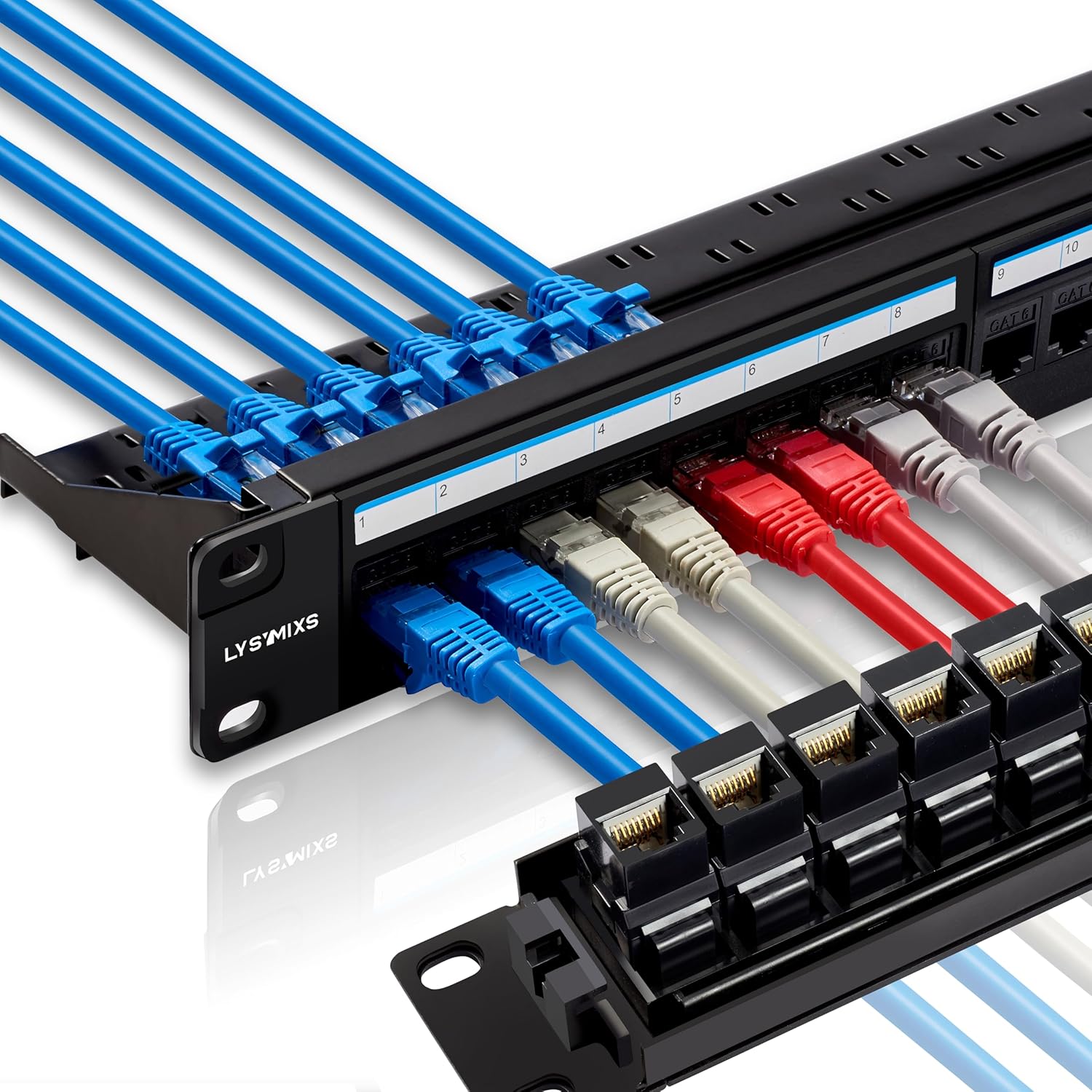 Lysymixs 24 Port RJ45 Cat6 Patch Panel with Keystone Sri Lanka | Ubuy