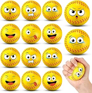 Amazon.com: Arrowbash 12 Pcs Small Softball Stress Balls 3.25'' Mini ...