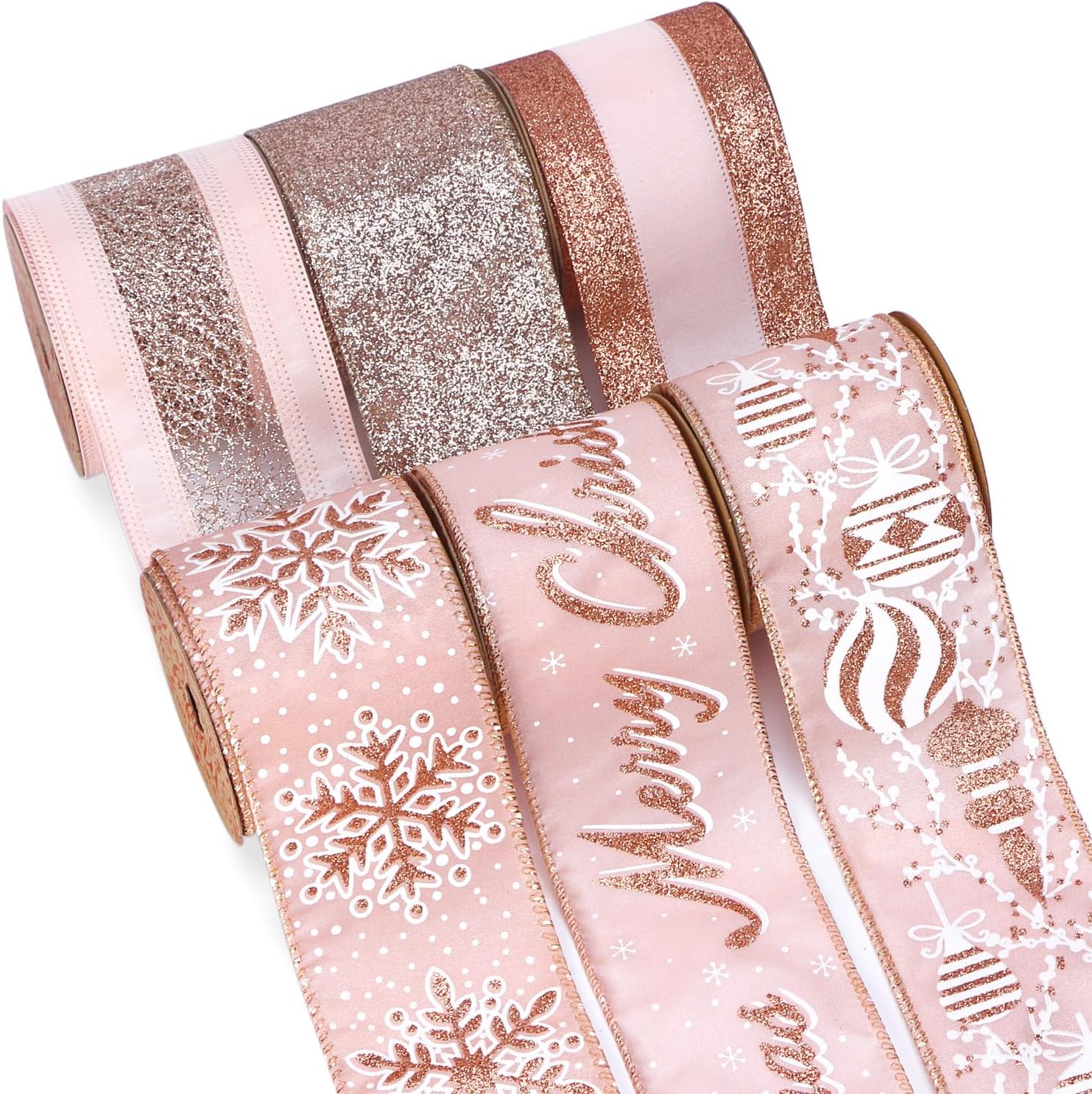 Amazon.com: AnyDesign 30 Yards Christmas Wired Edge Ribbon 2.5 Inch ...