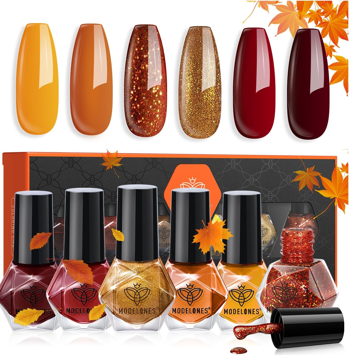 Amazon.com : Morovan Nail Polish Set Fingernail: Midnight Rose Burgundy ...