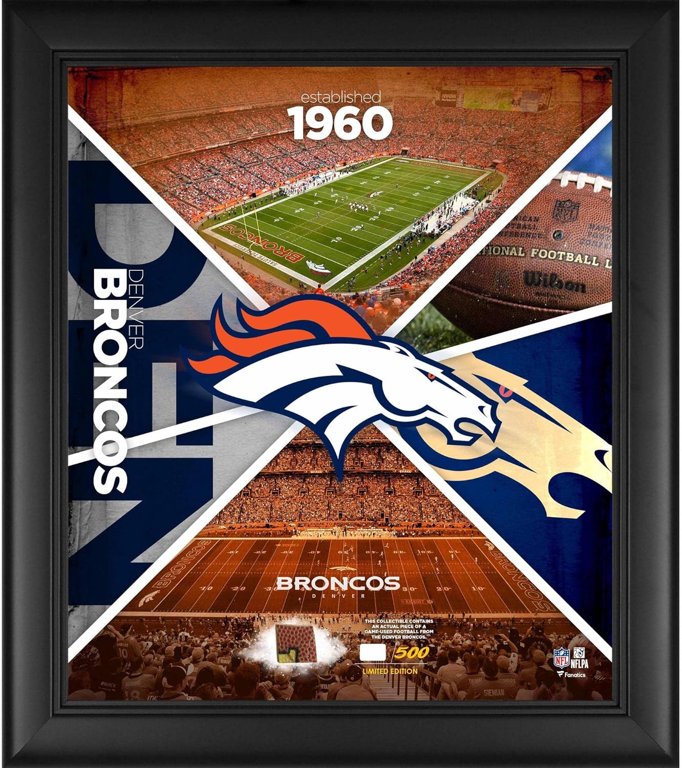 Amazon.com: Denver Broncos Framed 15" x 17" Team Impact Collage with a ...