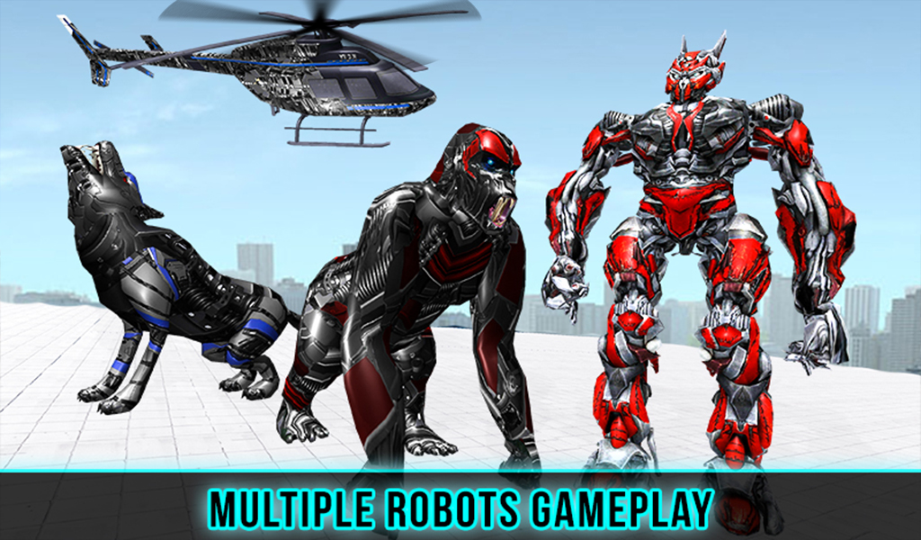 Multi Transform Rescue Bots Helicopter, Wolf, Gorilla Robots Wars Hero Adventures:Amazon.in ...