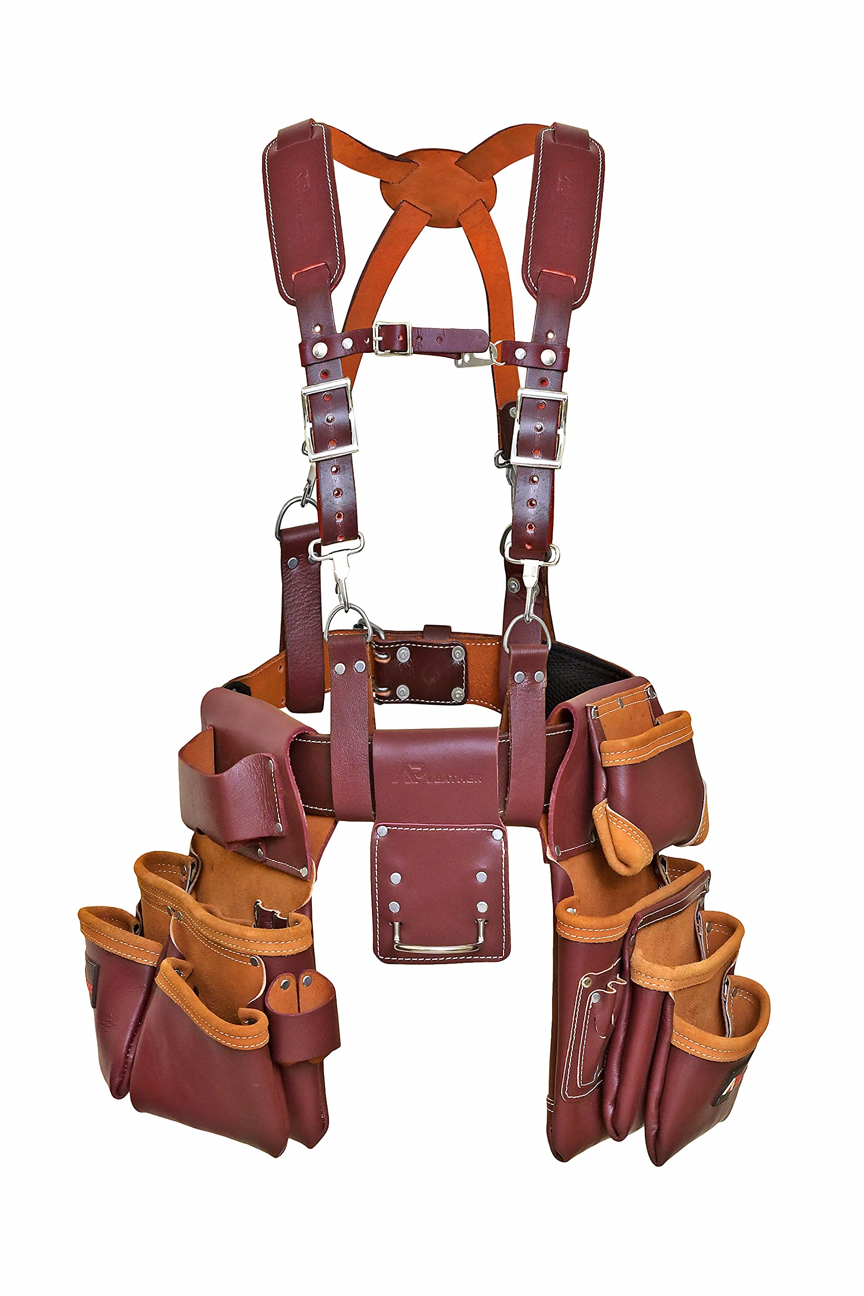 Leather Framers Tool Belt With Suspenders at Ryan Hannum blog
