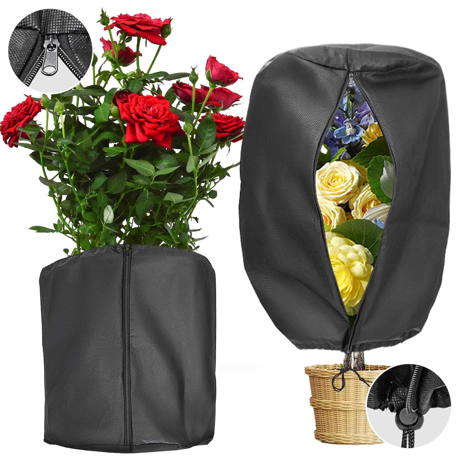 Amazon.com : DINGBAI Plant Covers Freeze Protection,2PCS 19.6 inch*15 ...