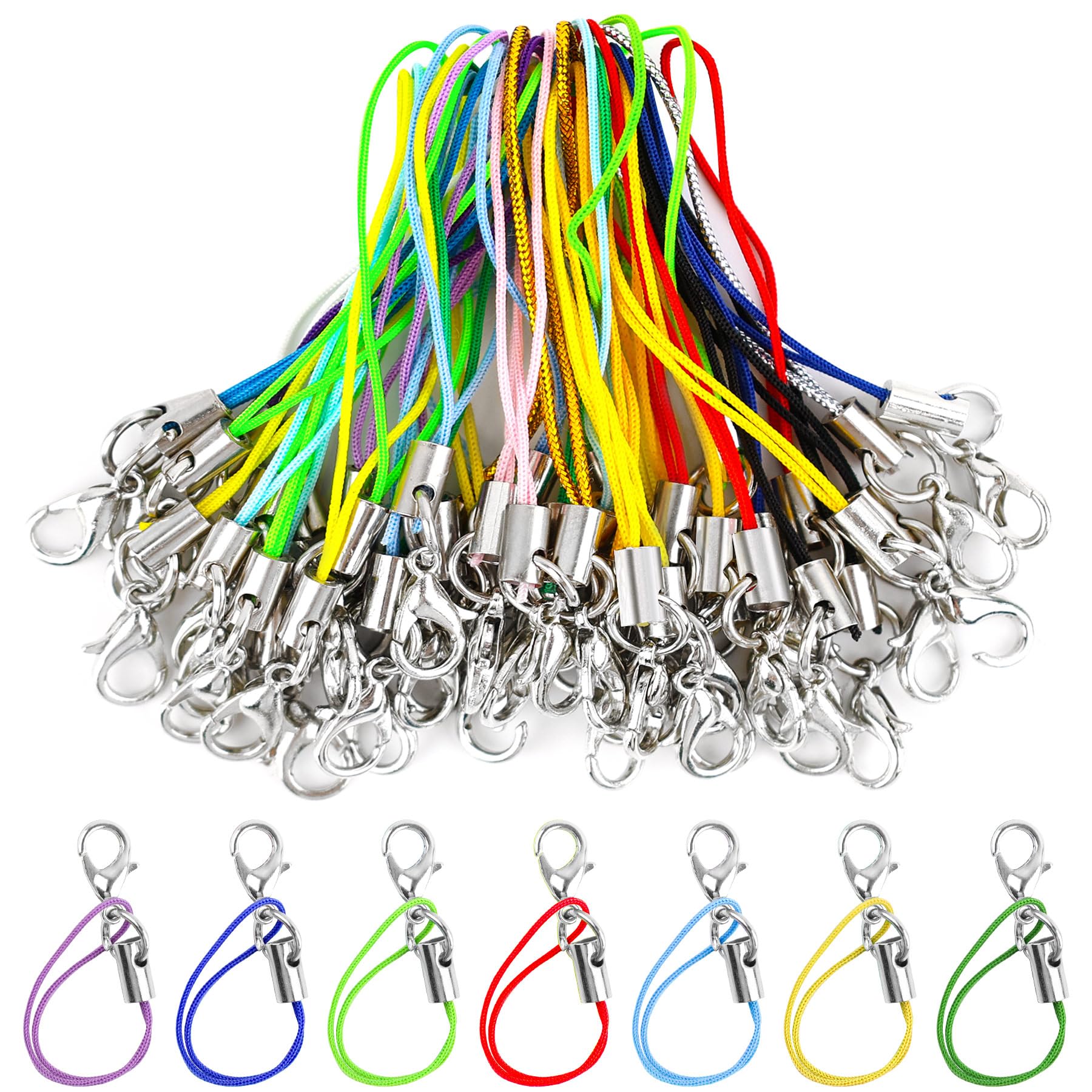 Amazon.com: AUEAR, Mixed Colors Strap Charm Lariat with Lanyard and ...