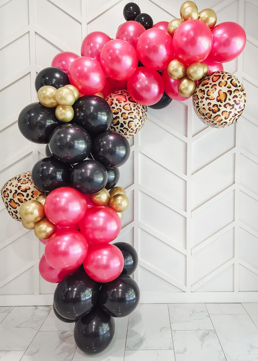 Amazon.com: Leopard Print Cheetah Theme Balloon Arch, Pink, Gold and ...