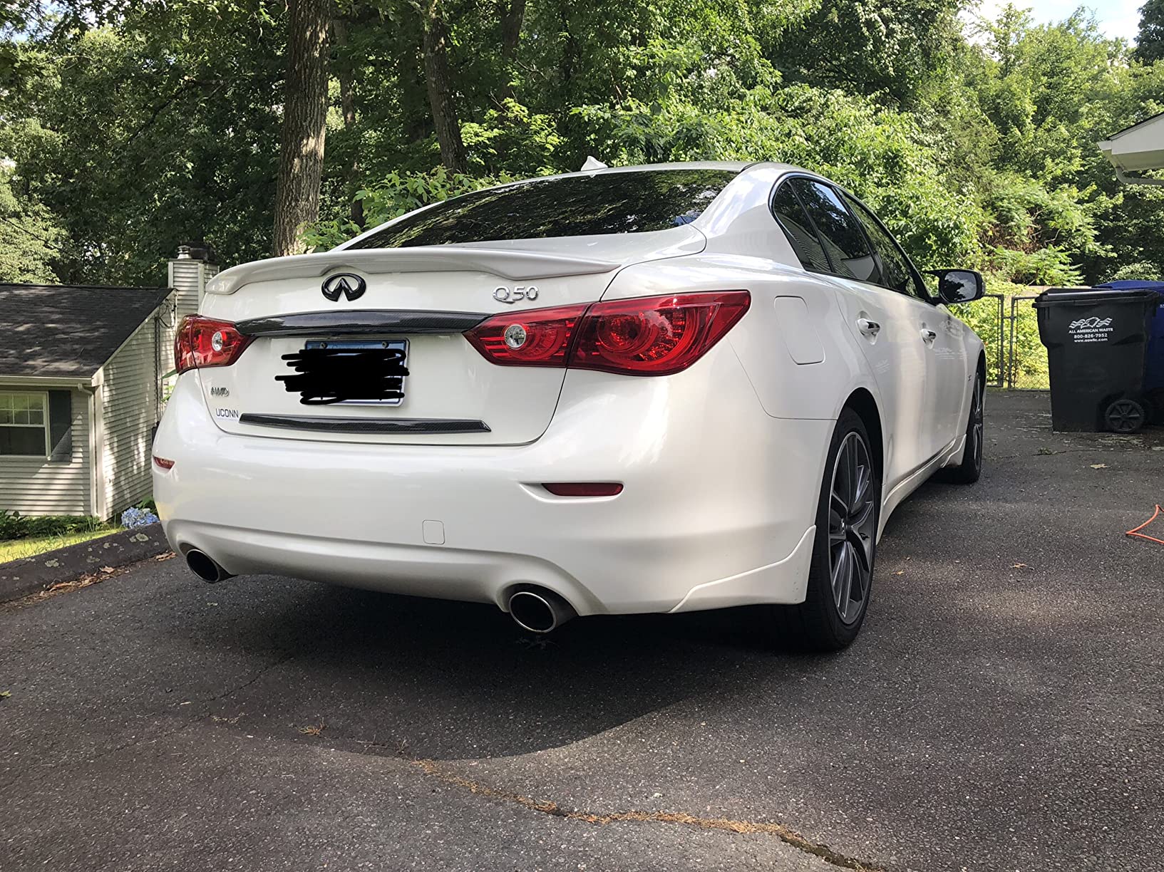 Amazon.com: Mophorn Carbon Fiber Rear Trunk Trim for 2014-2017 Infiniti ...