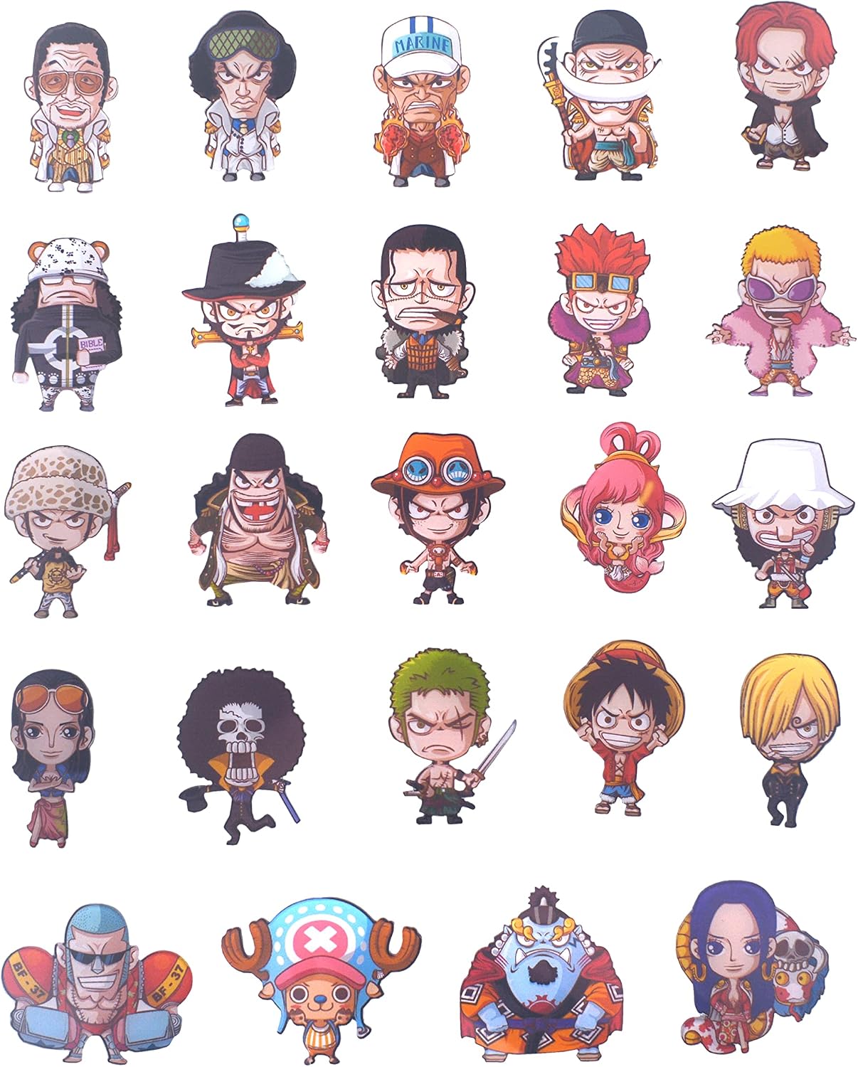 Amazon.com: Amasukami 24 Anime Characters Fridge Magnets - Monkey D ...