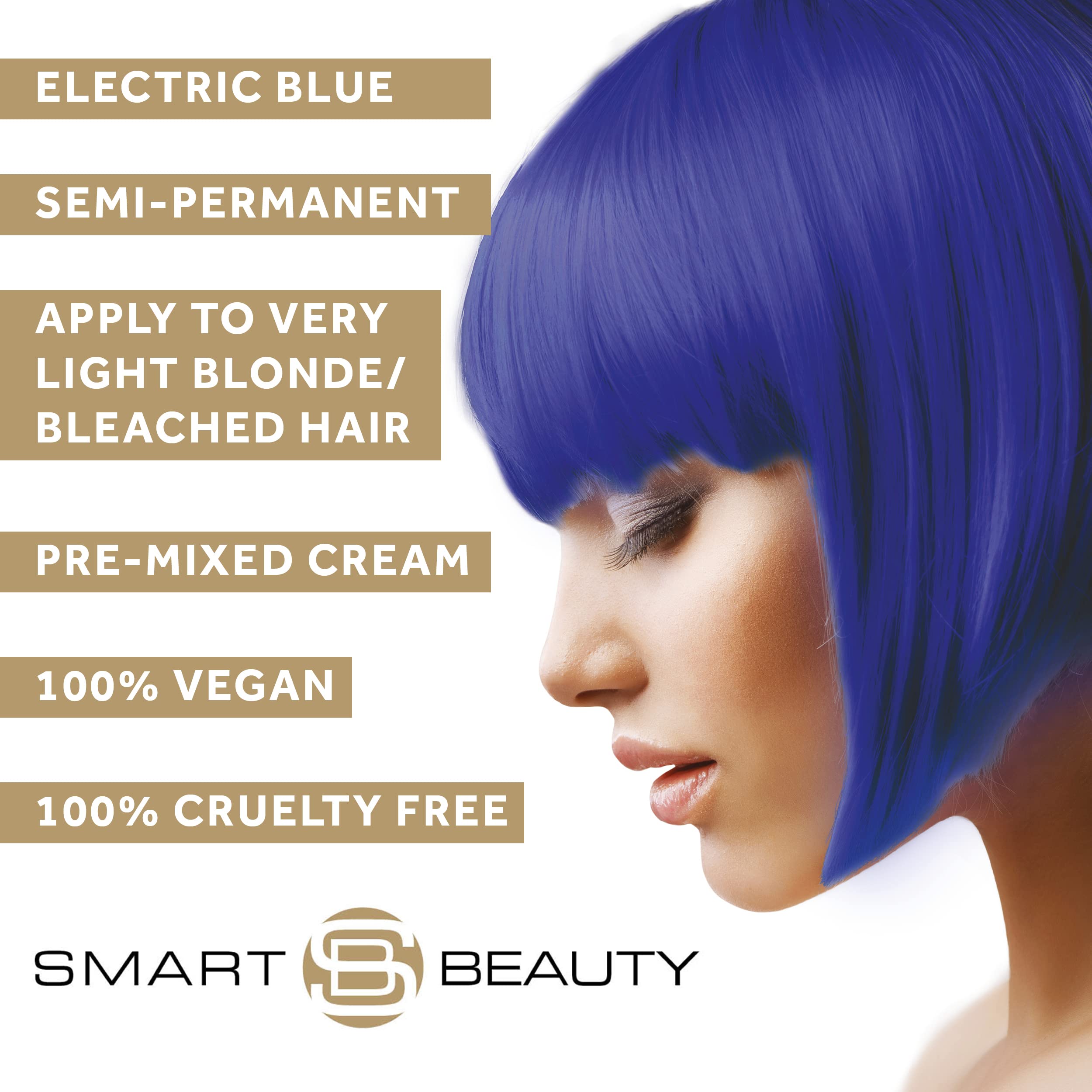 Electric Blue Black Hair