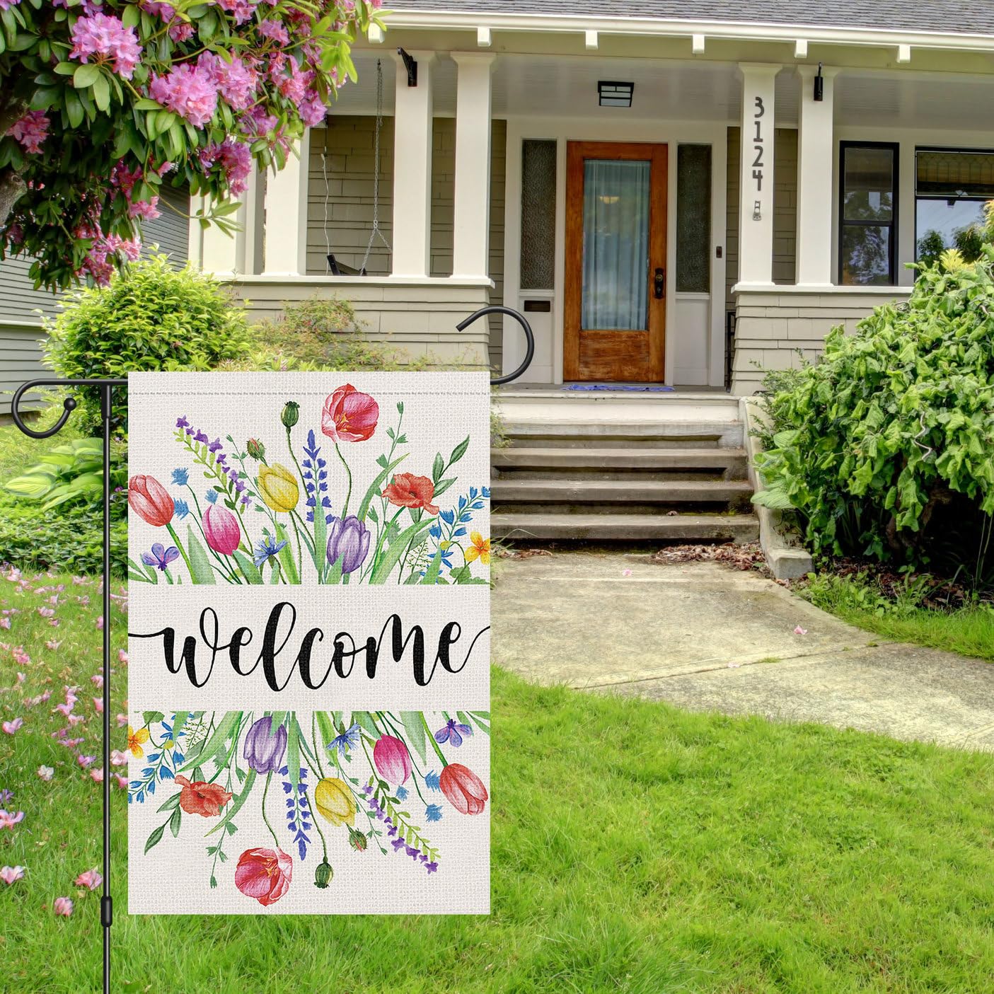 Spring Yard Decorations Wood Flower Yard Stakes, Daisy, Summer,