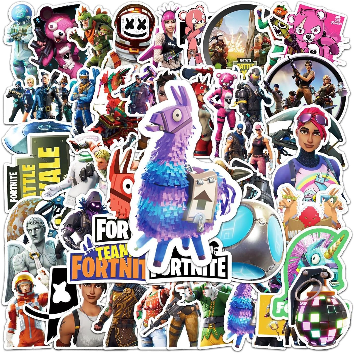50pcs Stickers for Fortnite Game Gifts for Boys Decals Water Resistant ...
