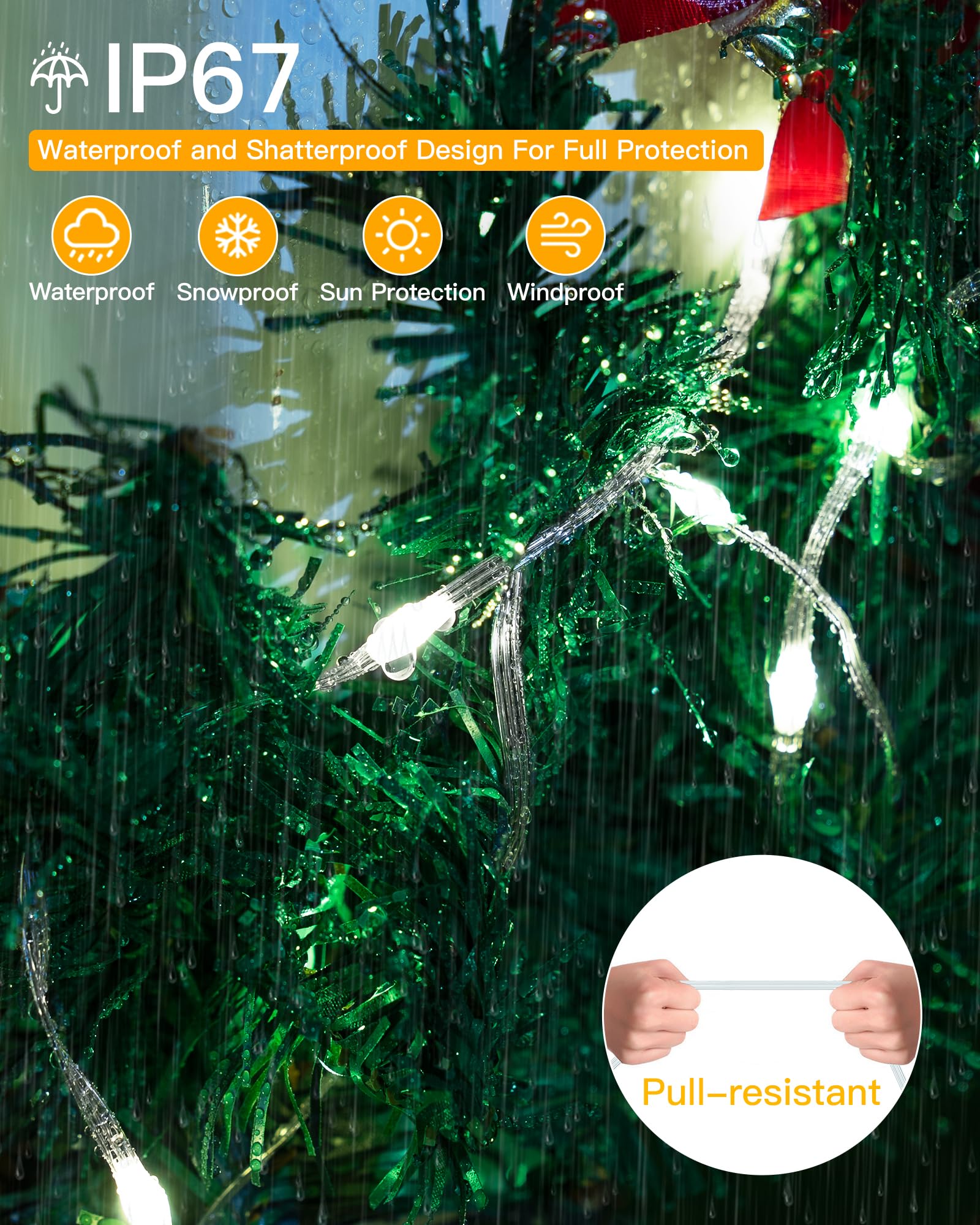 shineshine Christmas Lights Outdoor with 1000LED 328FT, IP67 Waterproof ...