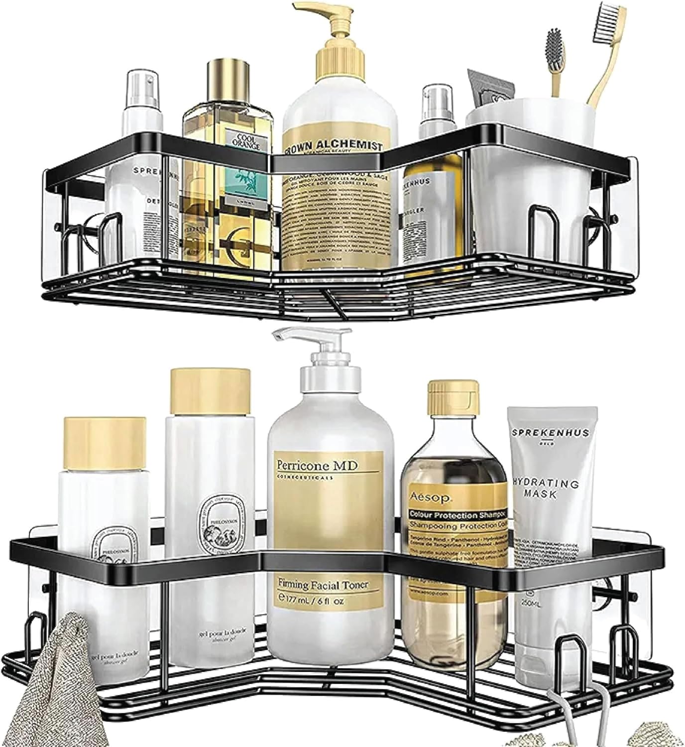 Wress 2 Pack Corner Shower Caddy - Shower Caddy no Drill - Corner ...