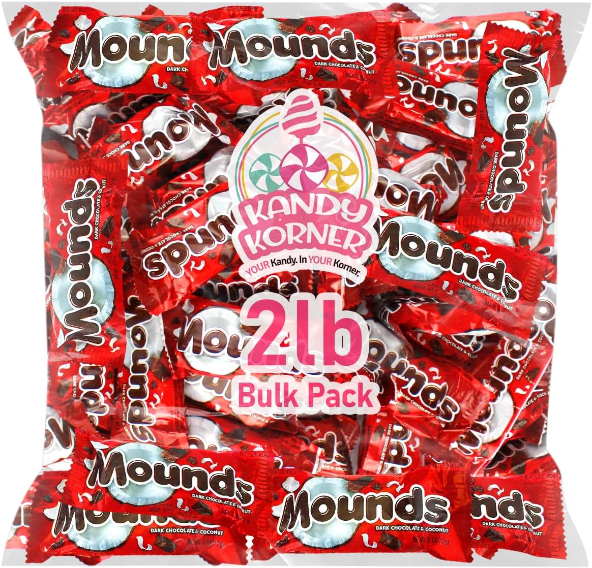 Amazon.com : Mounds Snack Size Candy Bars - Irresistible 2lb Pound Bulk ...