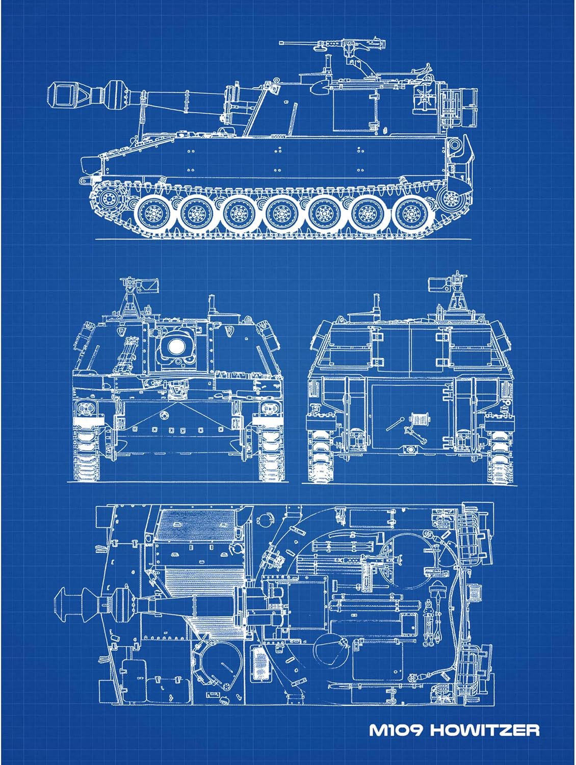 Amazon.com: Artery8 M109 Howitzer Artillery US Military Blueprint Plan ...