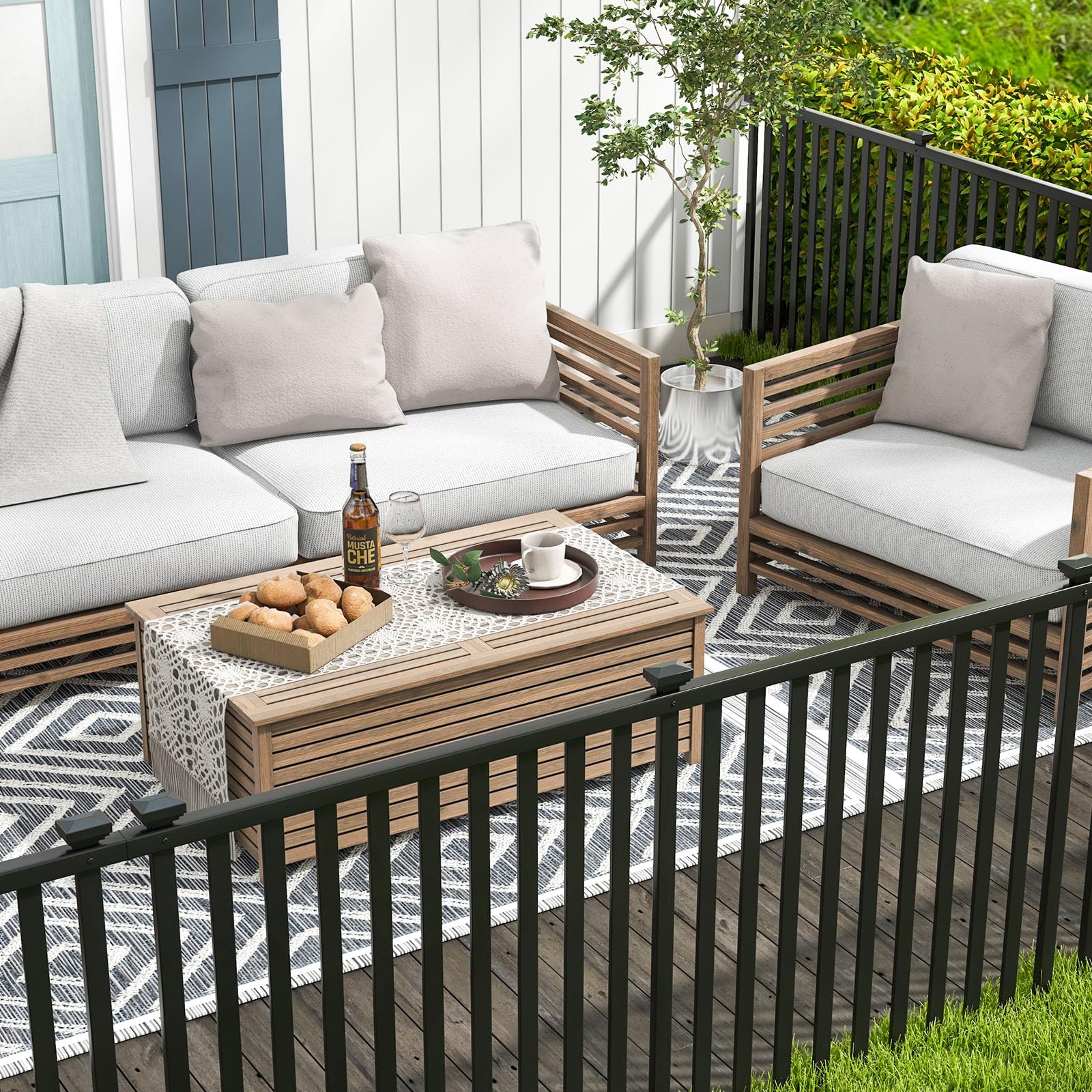 Zippity Fence Installation Giantex Picket Fence 4 Panels, 80''W X 37.5 ...