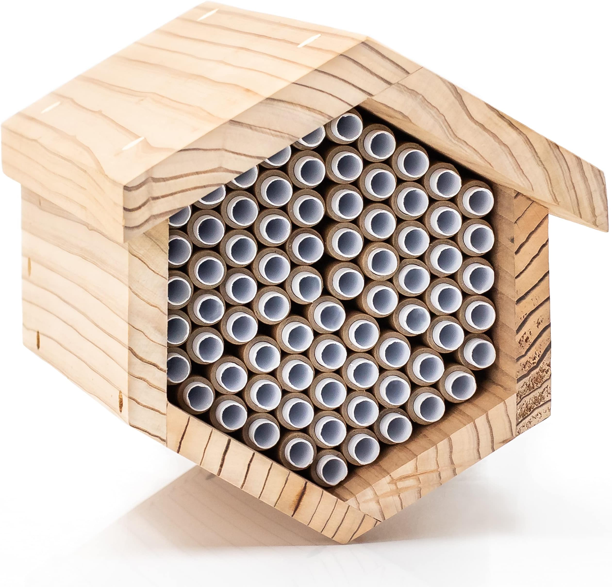 WHITEHORSE Premium Cedar Bee House - 6" Long Replaceable Tubes ...