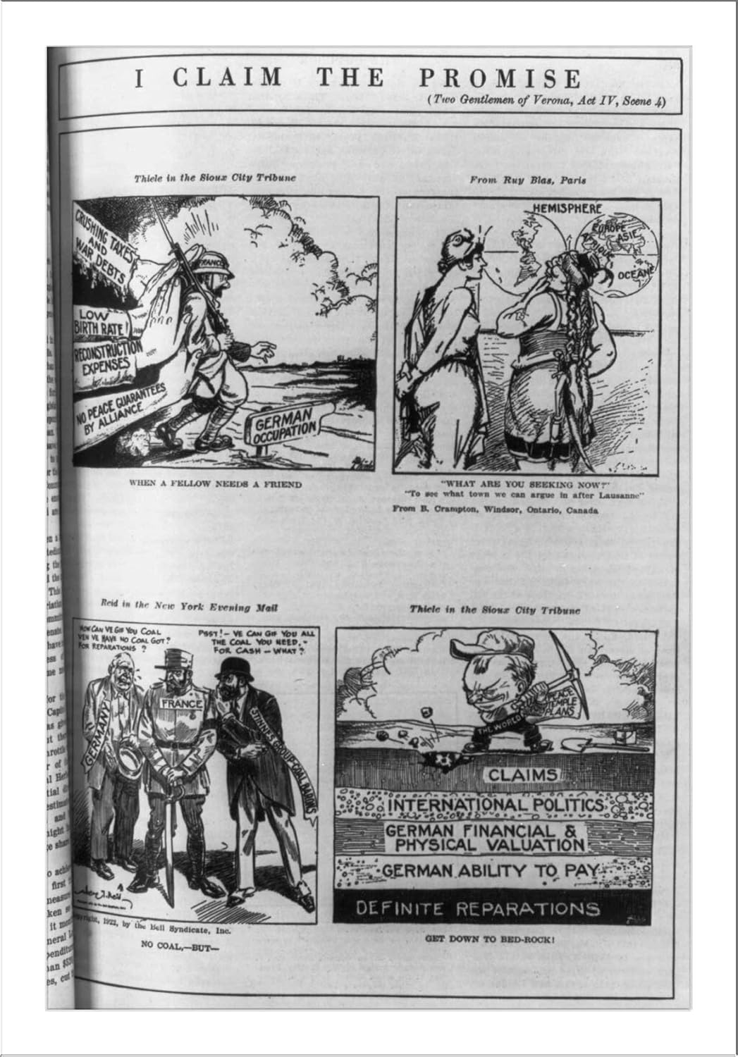 Amazon.com: Historic Print (M): [4 cartoons concerning German ...