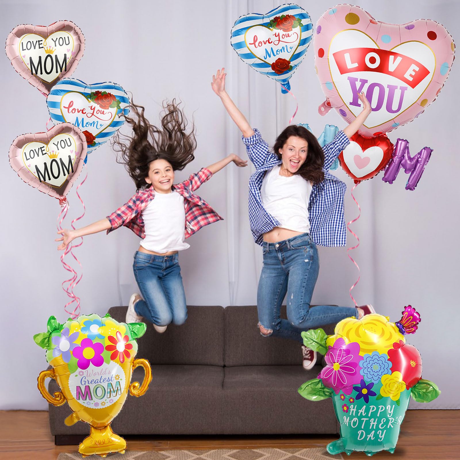 Snapklik.com : 7 Pieces Mothers Day Balloons 32 Inch Happy Mothers Day ...
