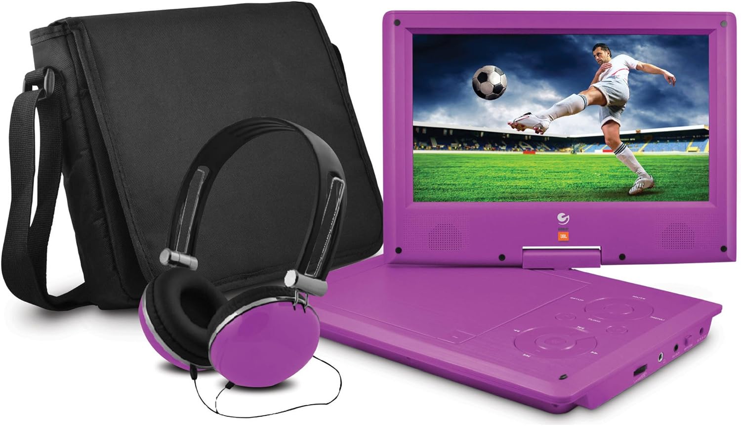 Amazon.com: Ematic 9'' inch Audio by JBL Purple Portable DVD Player ...