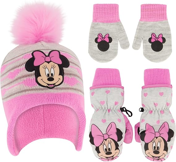 Amazon.com: Disney Girls Toddler Winter Hat with Knit and Insulated Ski ...