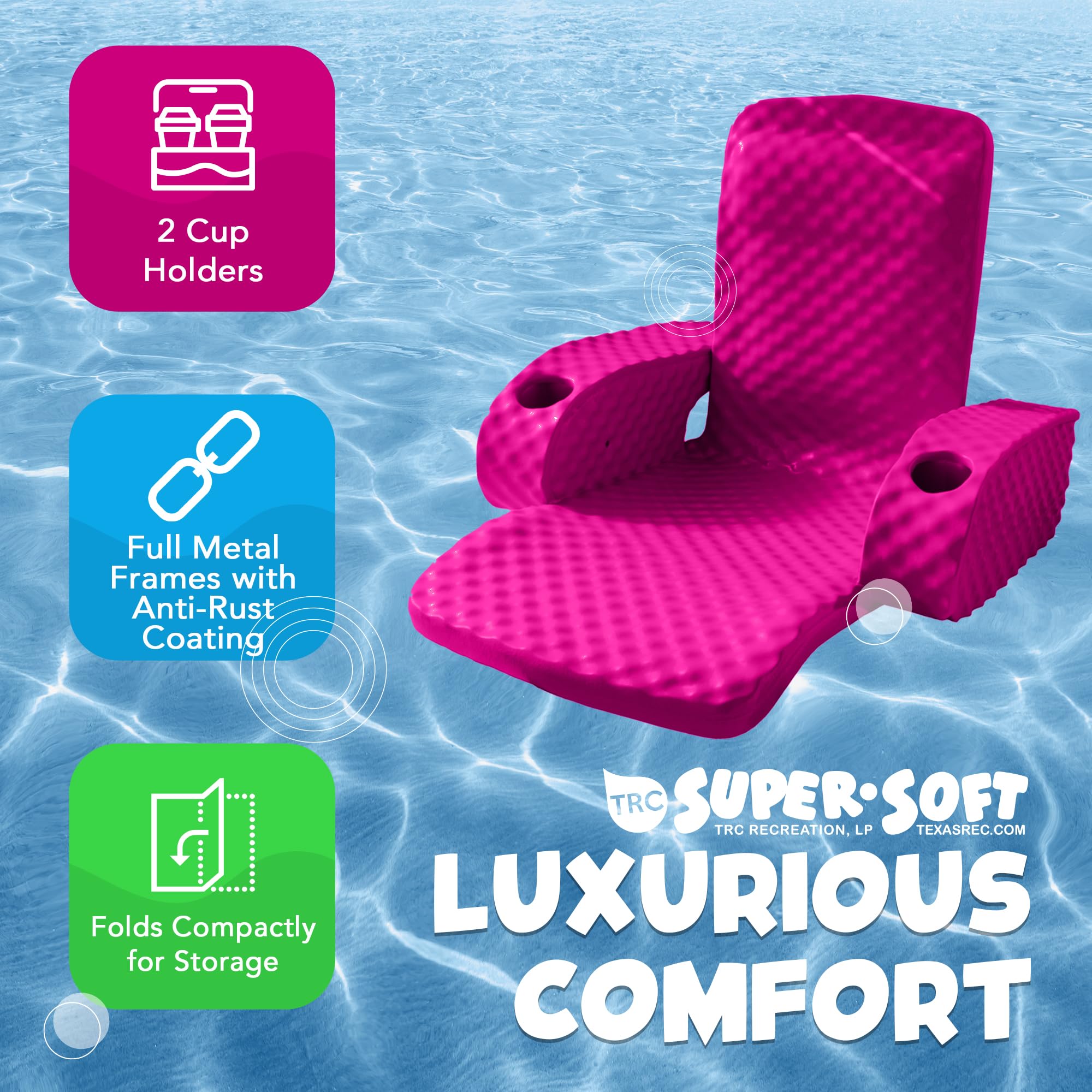 Snapklik.com : TRC Recreation Folding Baja Chair Foam Swimming Pool ...