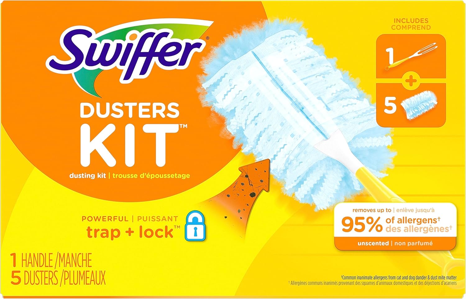 Swiffer 180 Dusters Starter Kit Unscented Scent, 1 Set (Packaging May ...