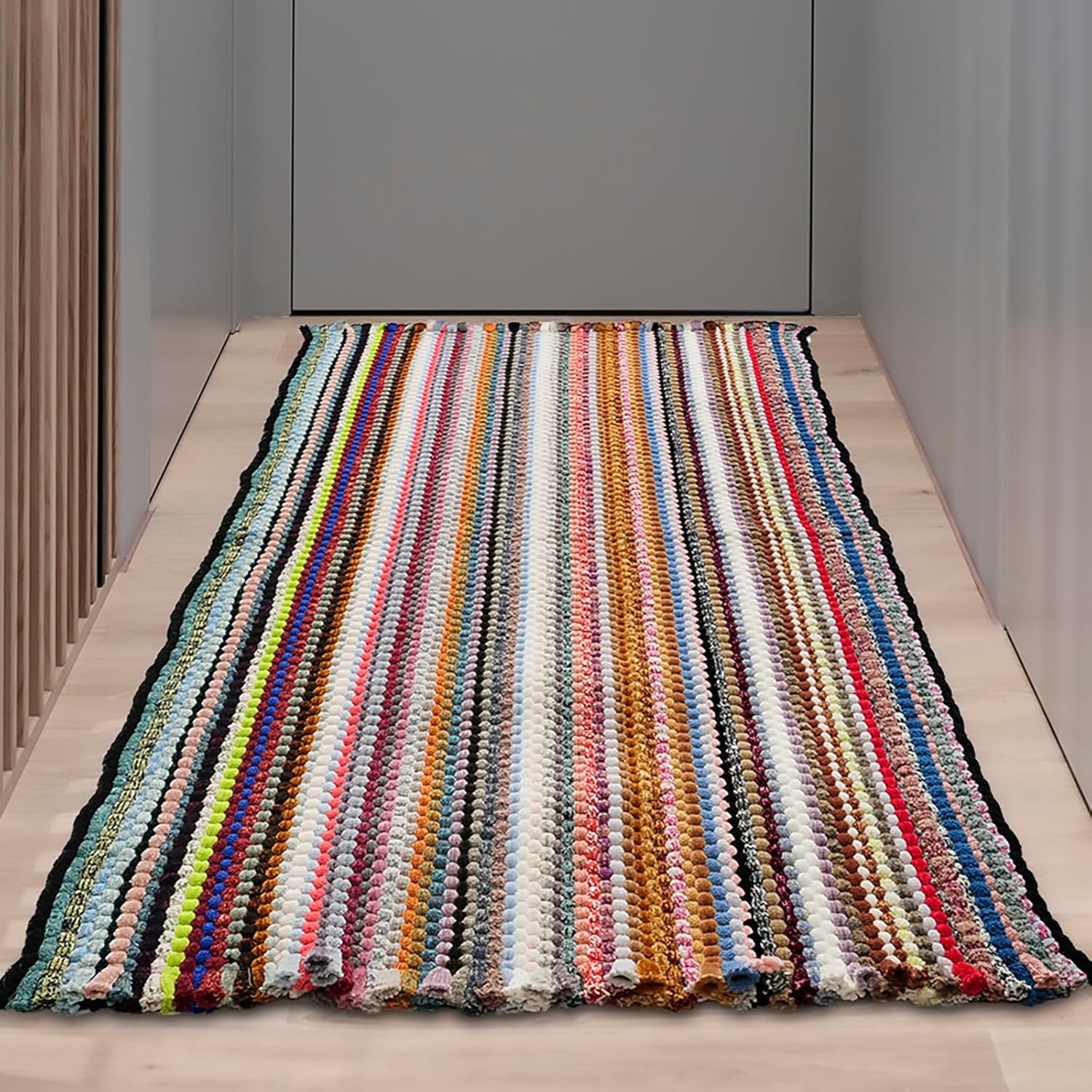 Amazon.com: Kadtas Woven Multicolor Cotton Rag Rug,Reversible Entryway ...