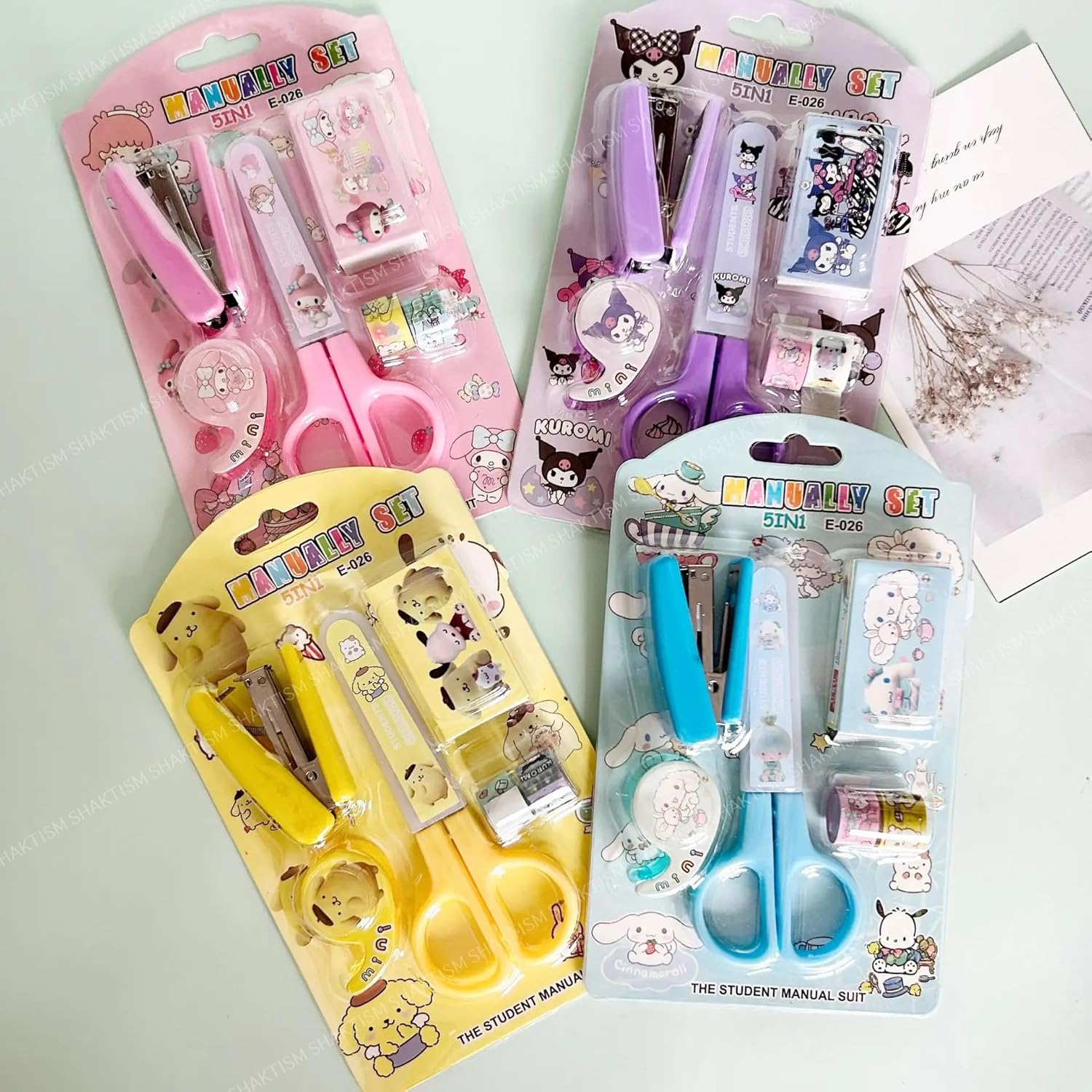SHAKTISM Unicorn Stationery Set Stapler, Scissor, Washi Tape for Office ...
