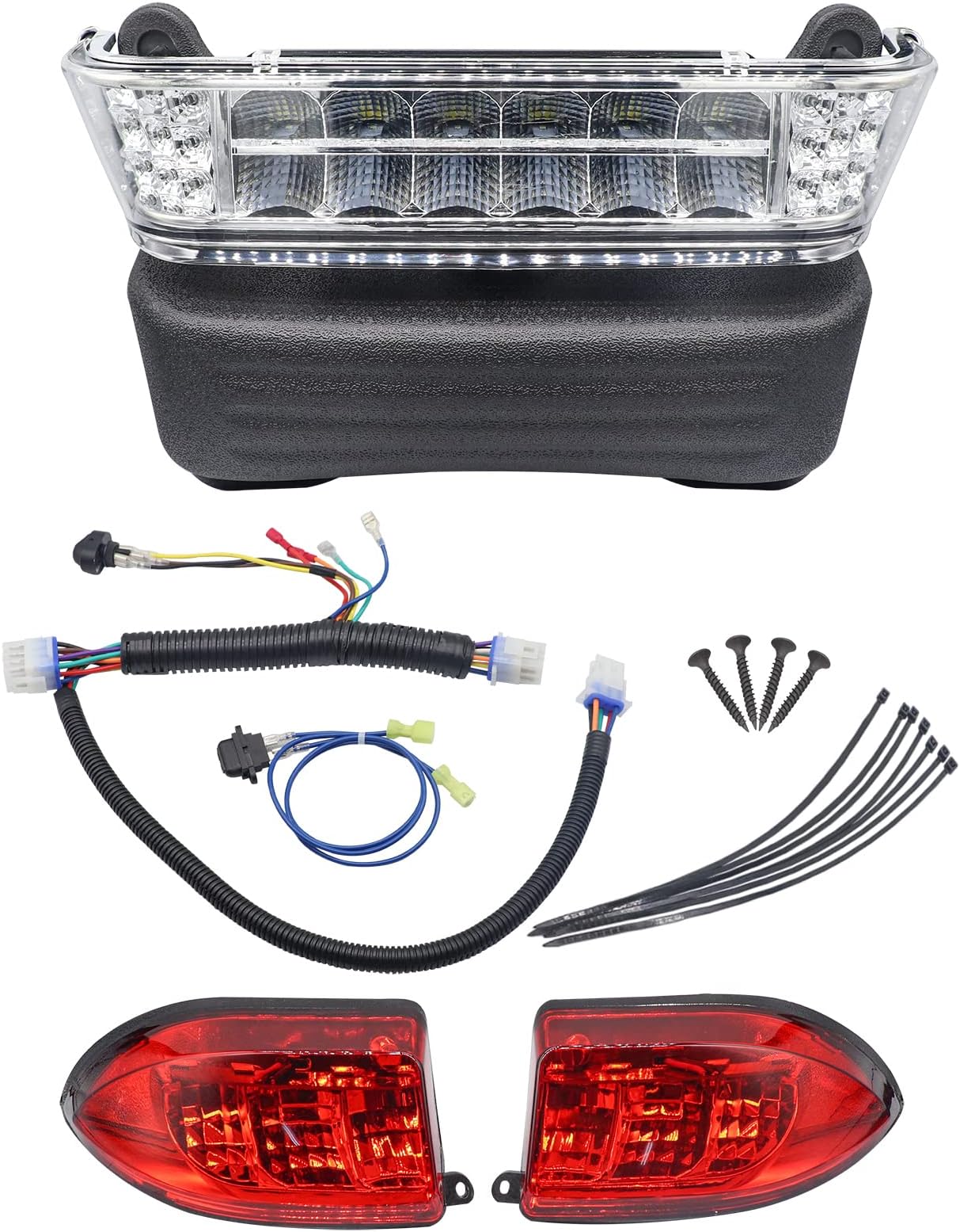 Amazon.com: Golf Cart LED Light Kit with LED Head Lights & LED Tail ...