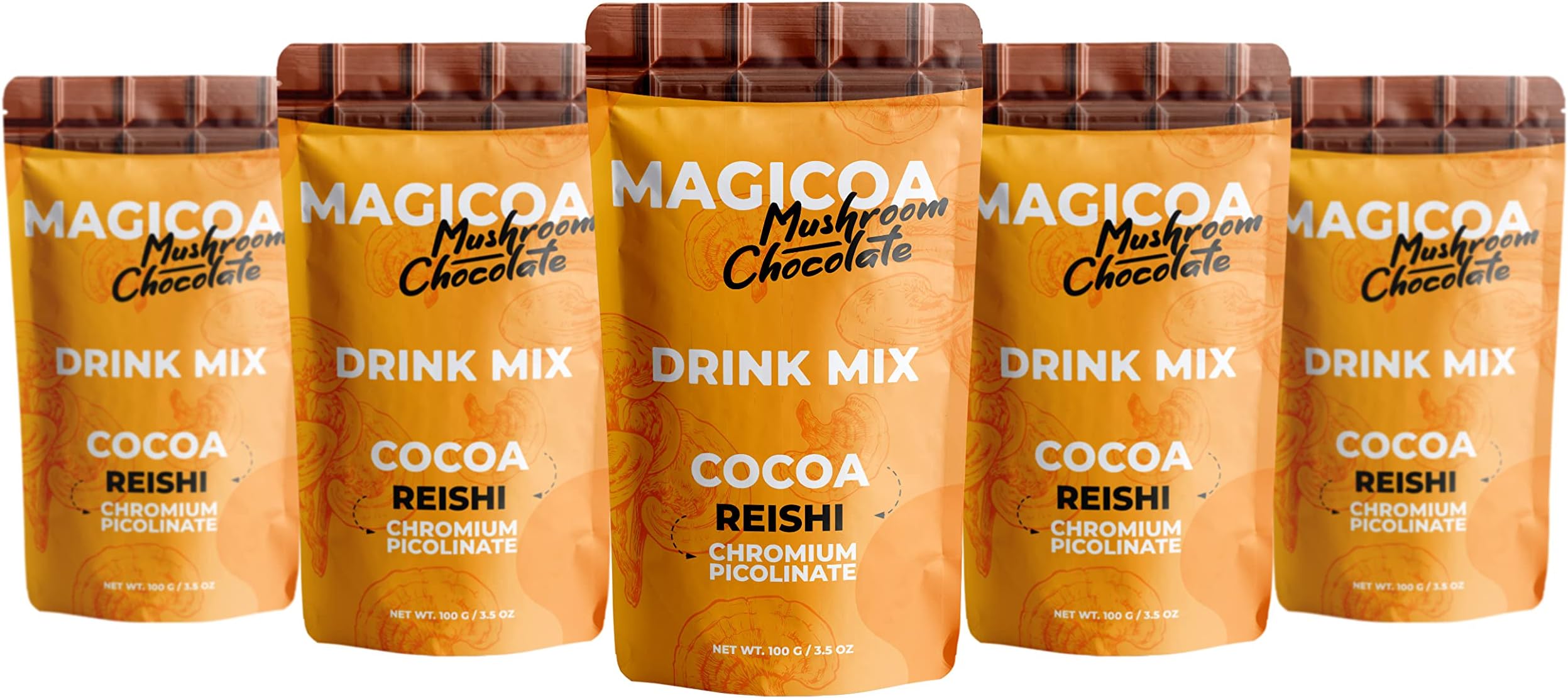 Amazon.com : Magicoa | Cocoa Drink Mix | 3.50 Oz | Pack of 5 : Grocery ...