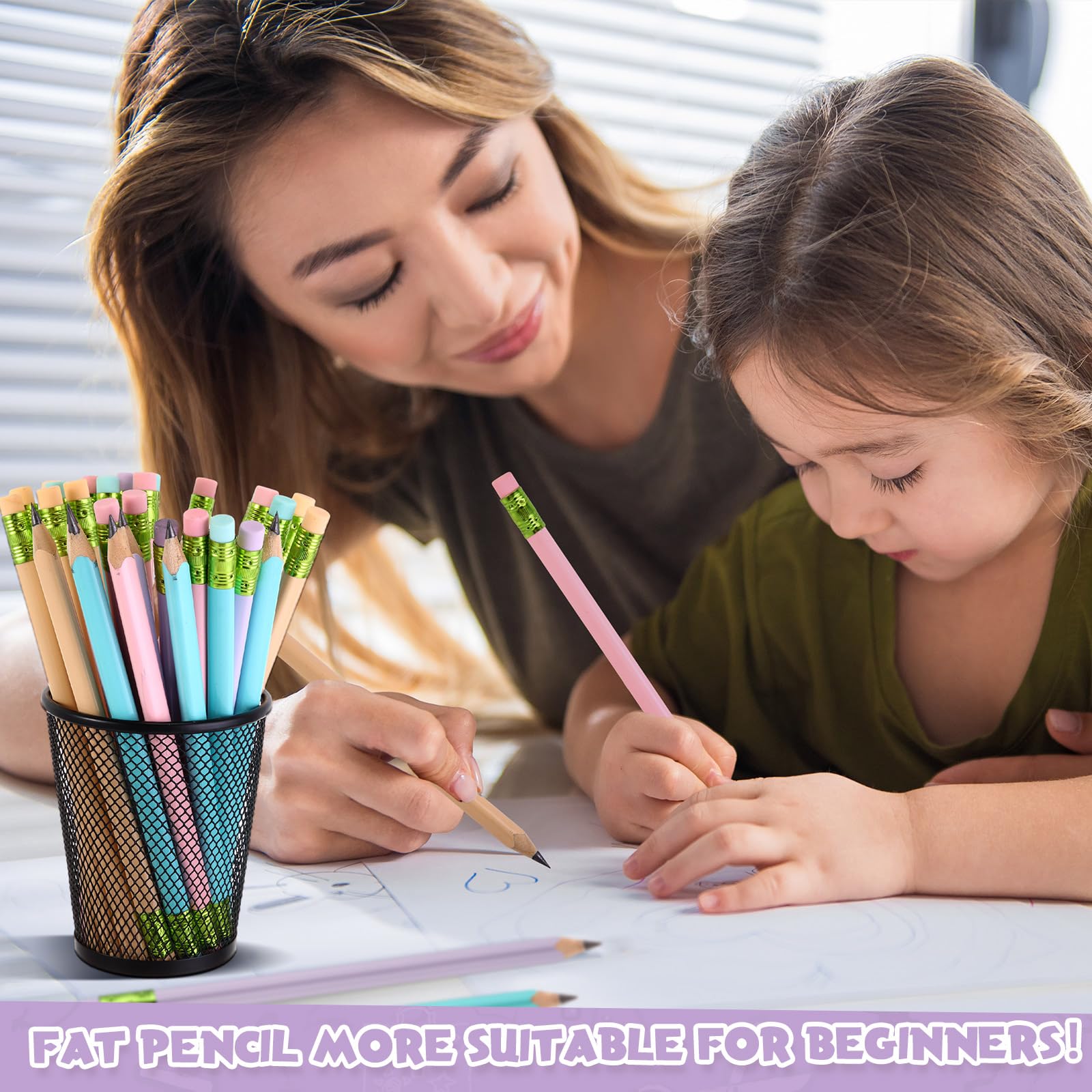 Snapklik.com : 48 Pieces Jumbo Pencils And 3 Pieces Sharpeners Big ...